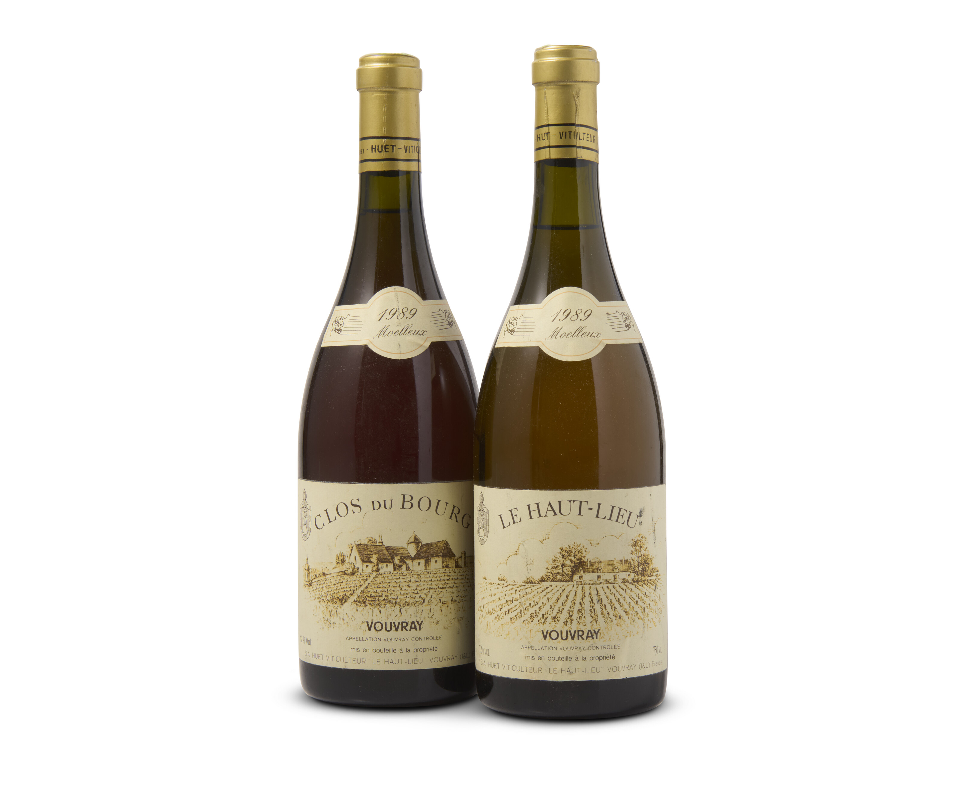Mixed Vouvray 1989-1990, Domaine Huet, Vouvray, Bourg Moelleux ...