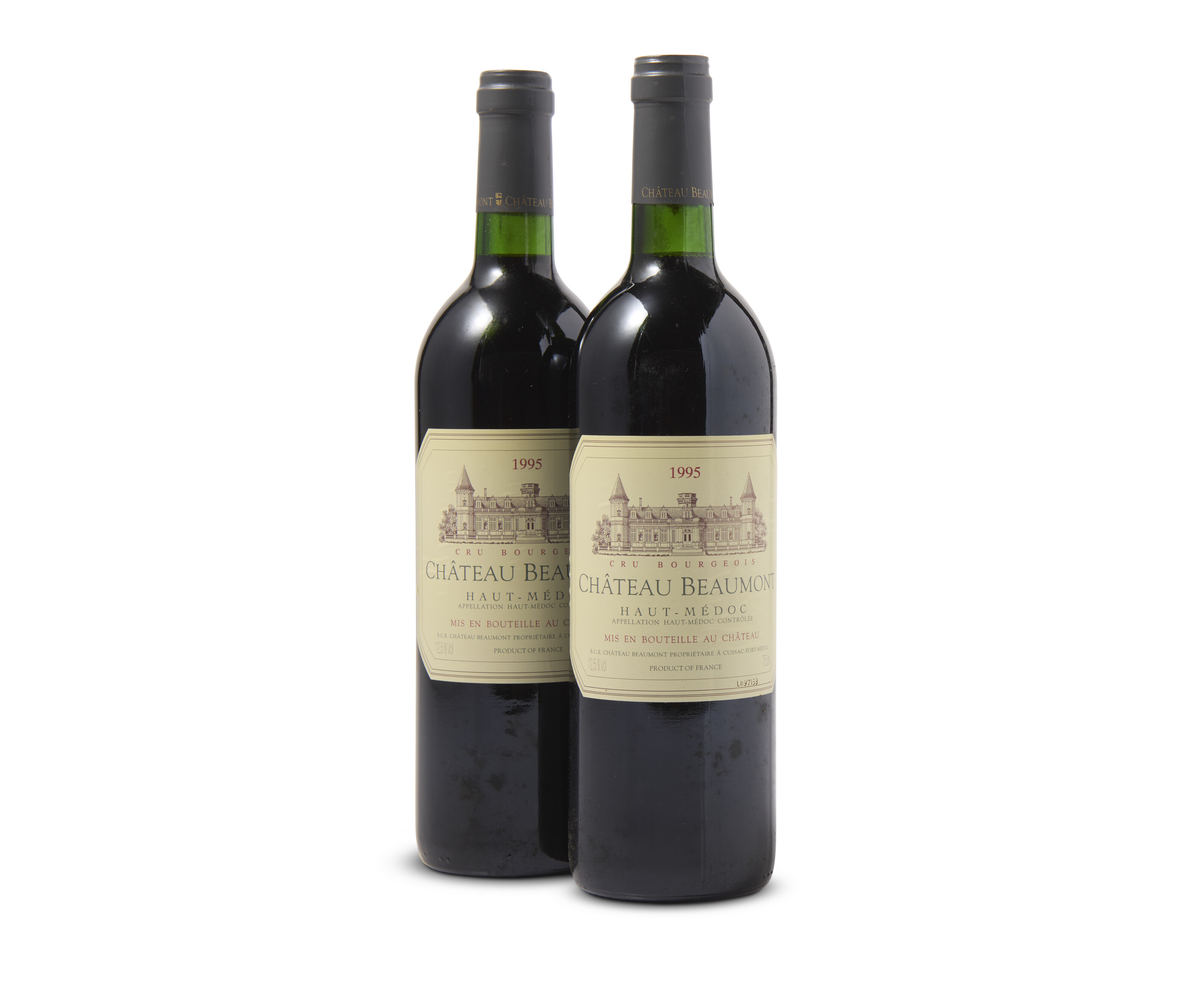 Château Beaumont 1995, In original cartons. Slightly scuffed labels ...