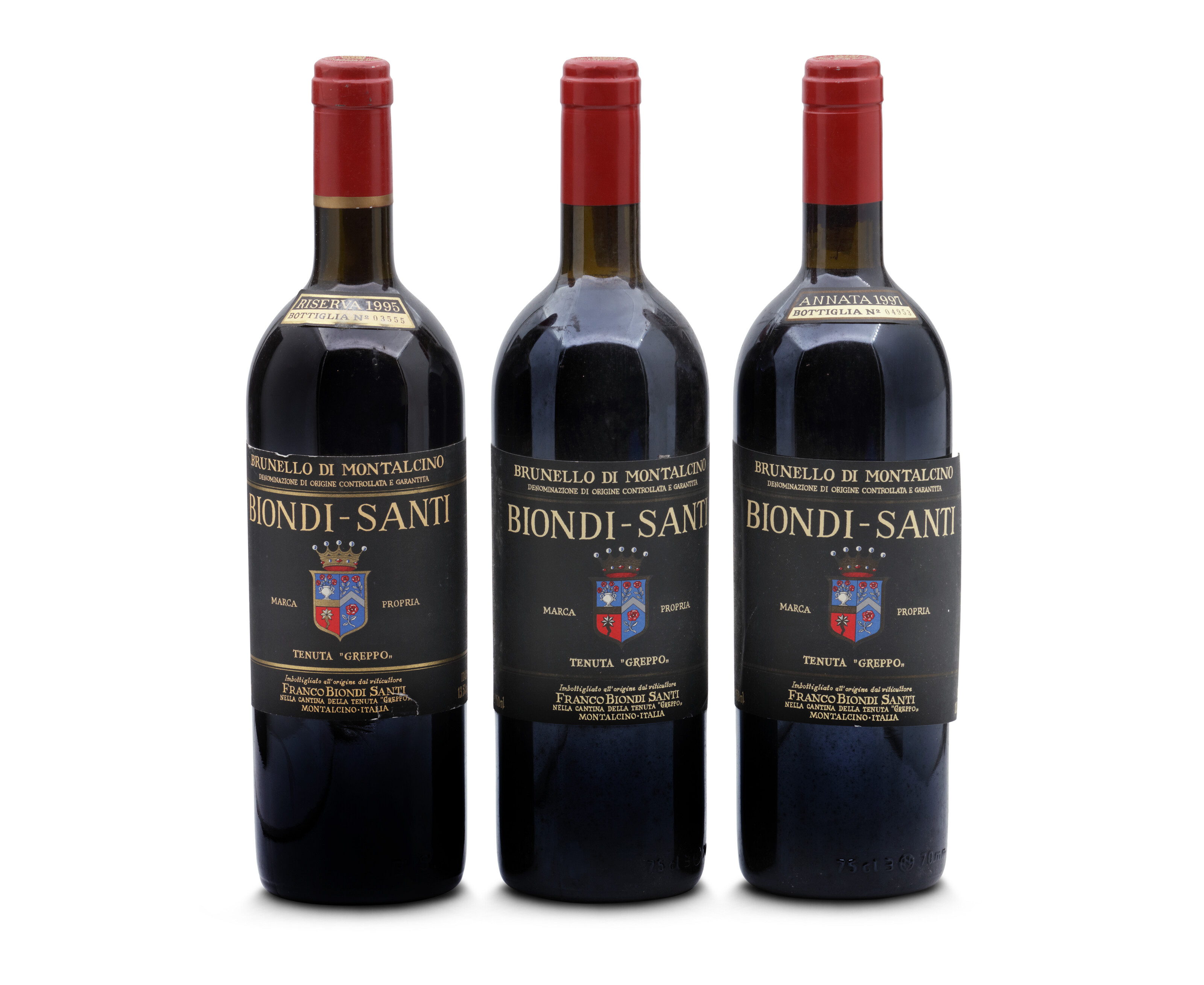 Mixed Biondi-Santi Brunello di Montalcino 1995-1997, Biondi-Santi ...