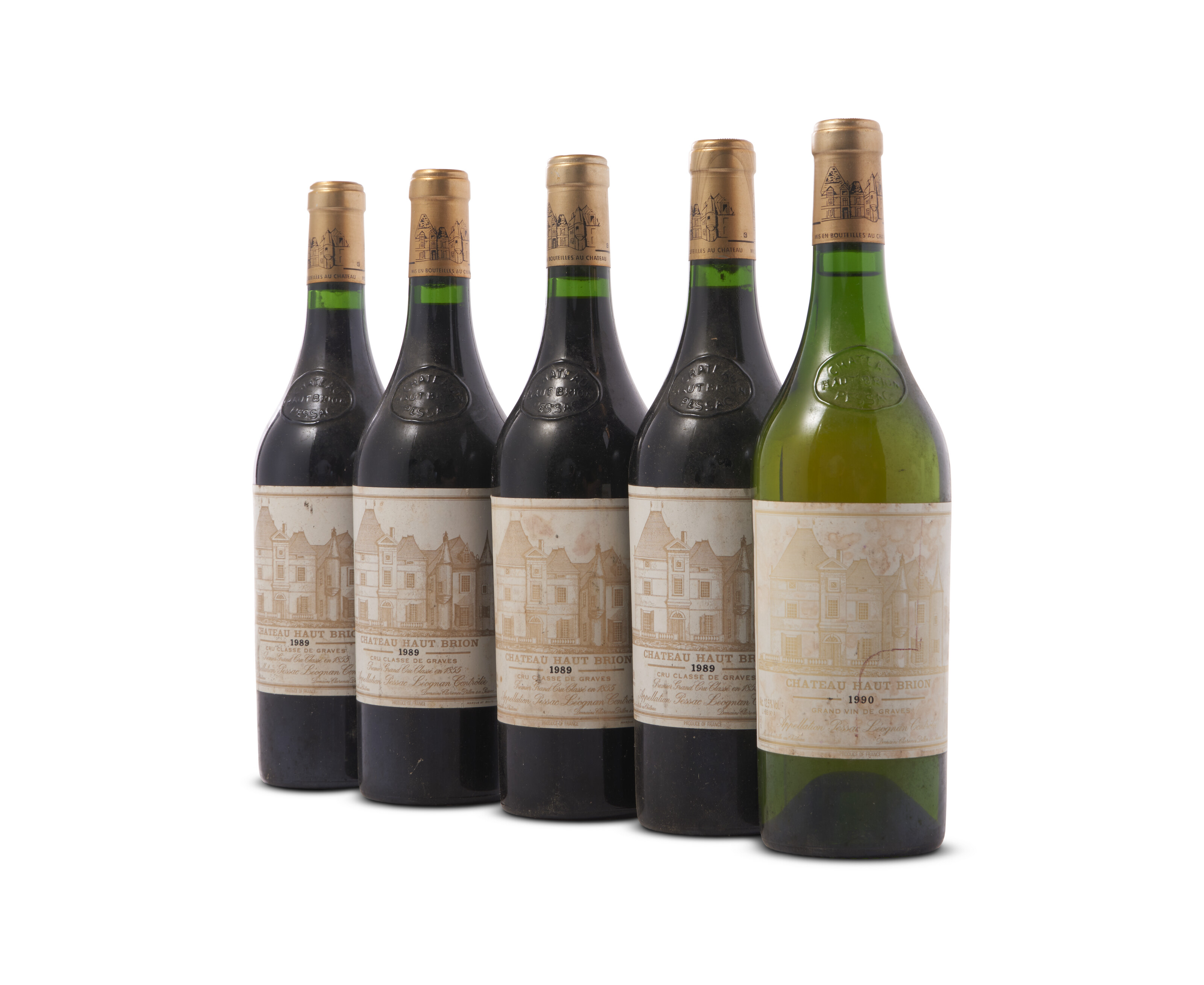 Mixed Haut-Brion 1989-1990, Château Haut-Brion 1989Bin-soiled and ...