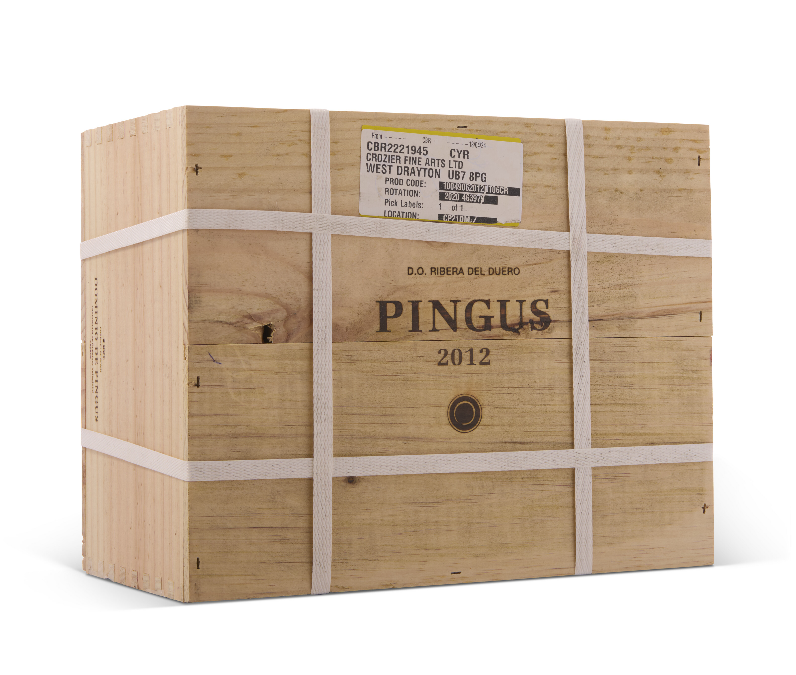 Dominio de Pingus, Ribera del Duero, Pingus 2012, In original wooden ...