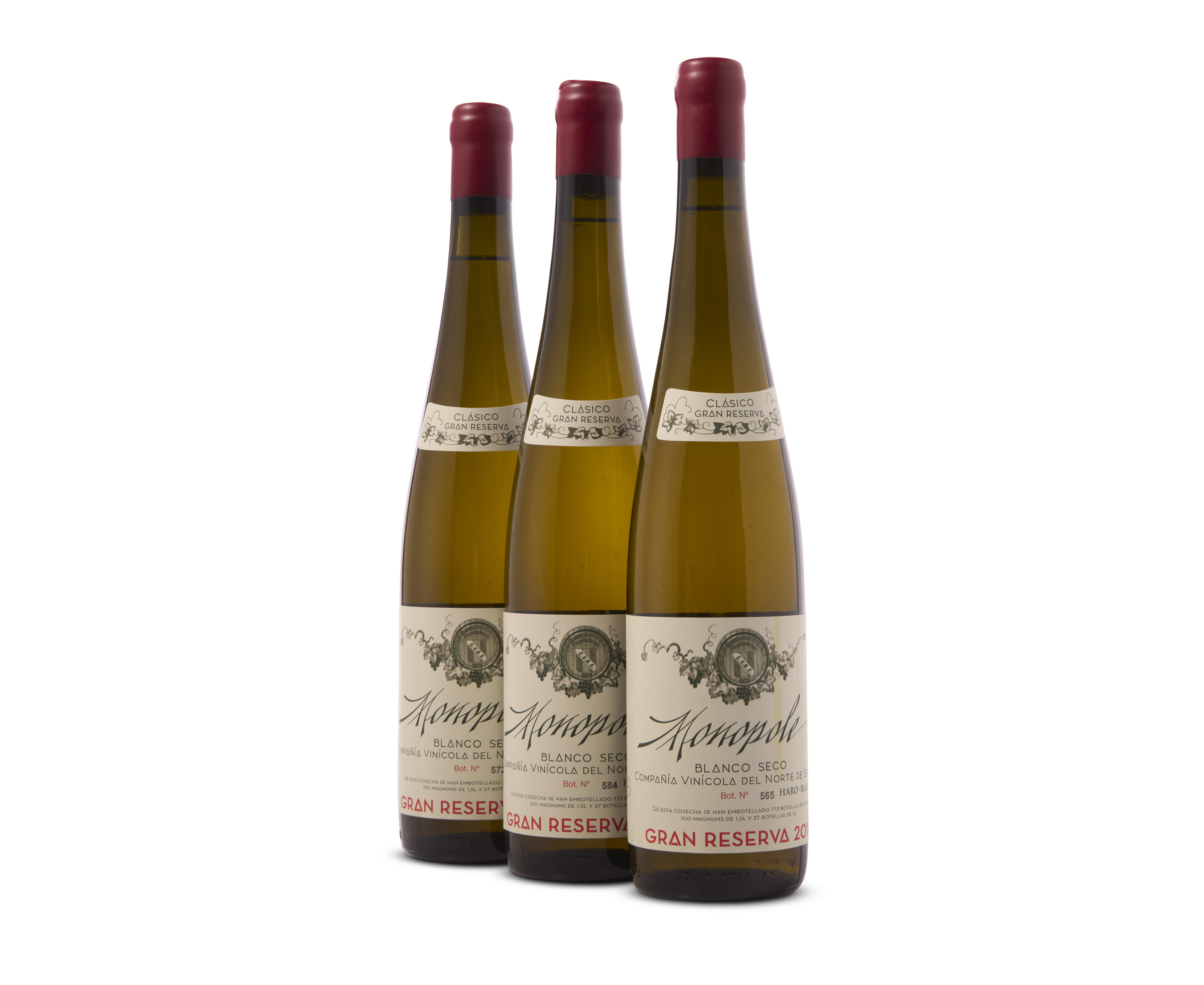 C.V.N.E., Monopole Clasico Blanco Gran Reserva 2014, In six-bottle ...