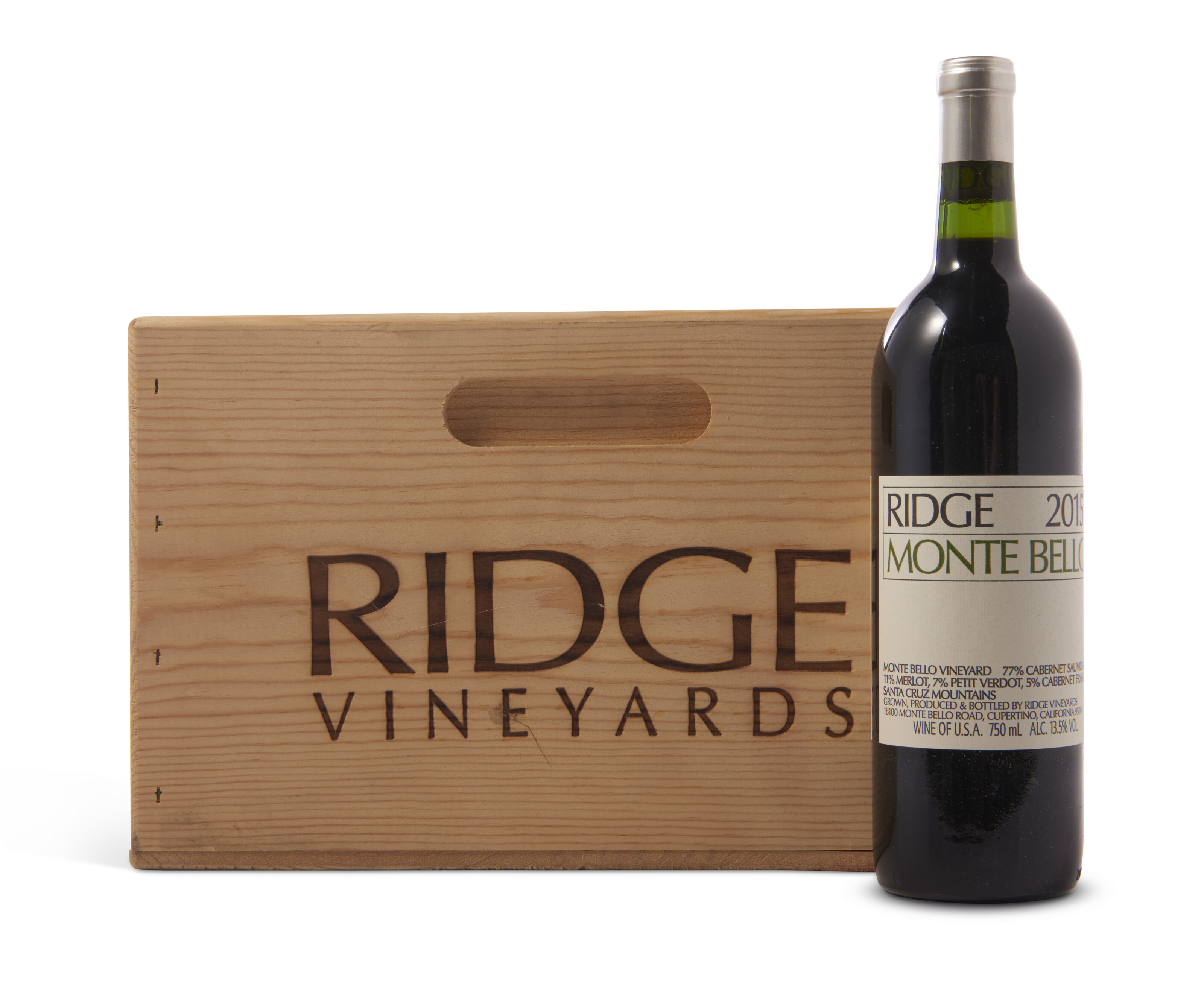 Ridge, California Cabernet Sauvignon Monte Bello, Santa Cruz Mountains ...