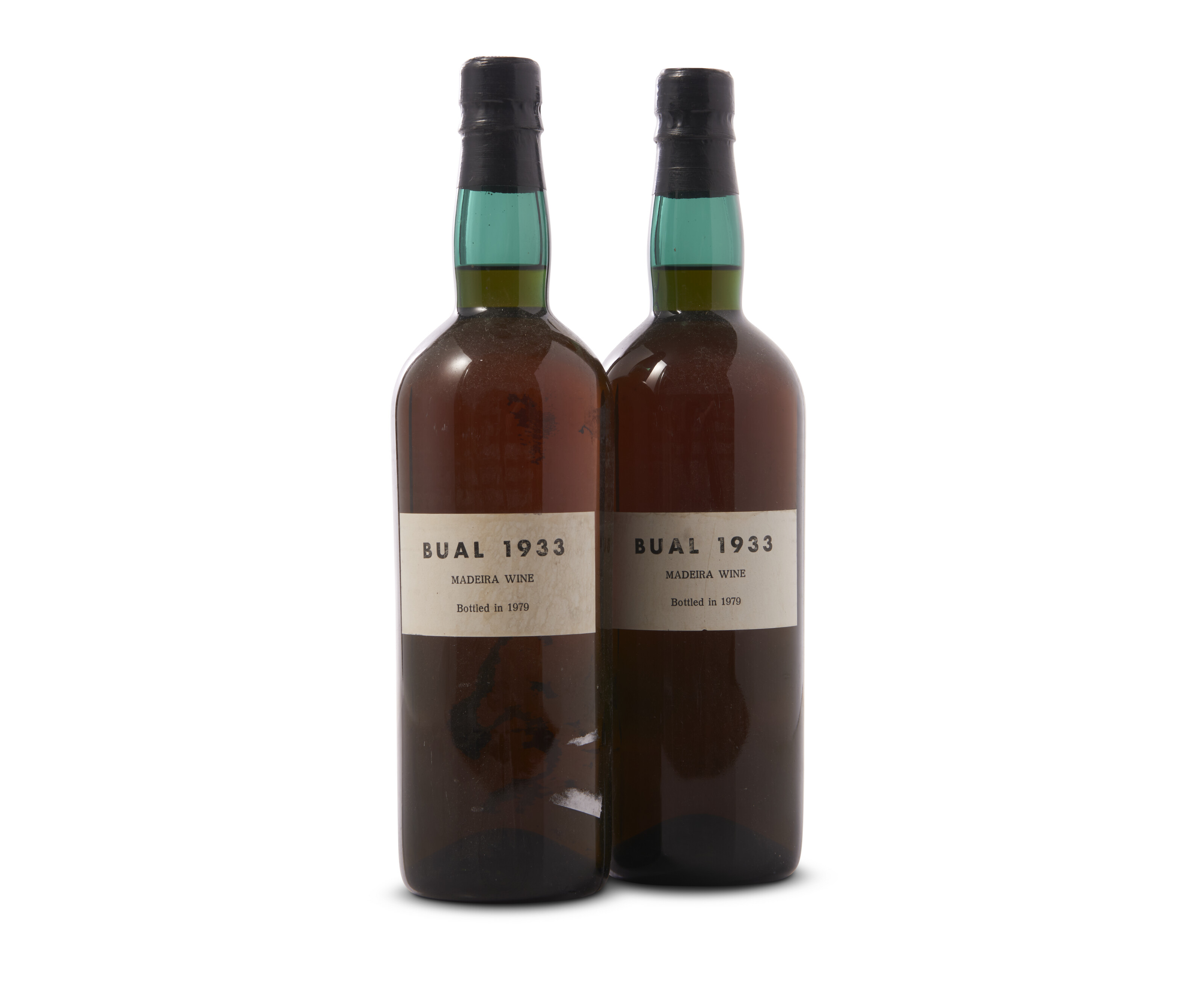 Blandy's, Bual Madeira 1933, Bottled in 1979. Bin-soiled label. Level ...