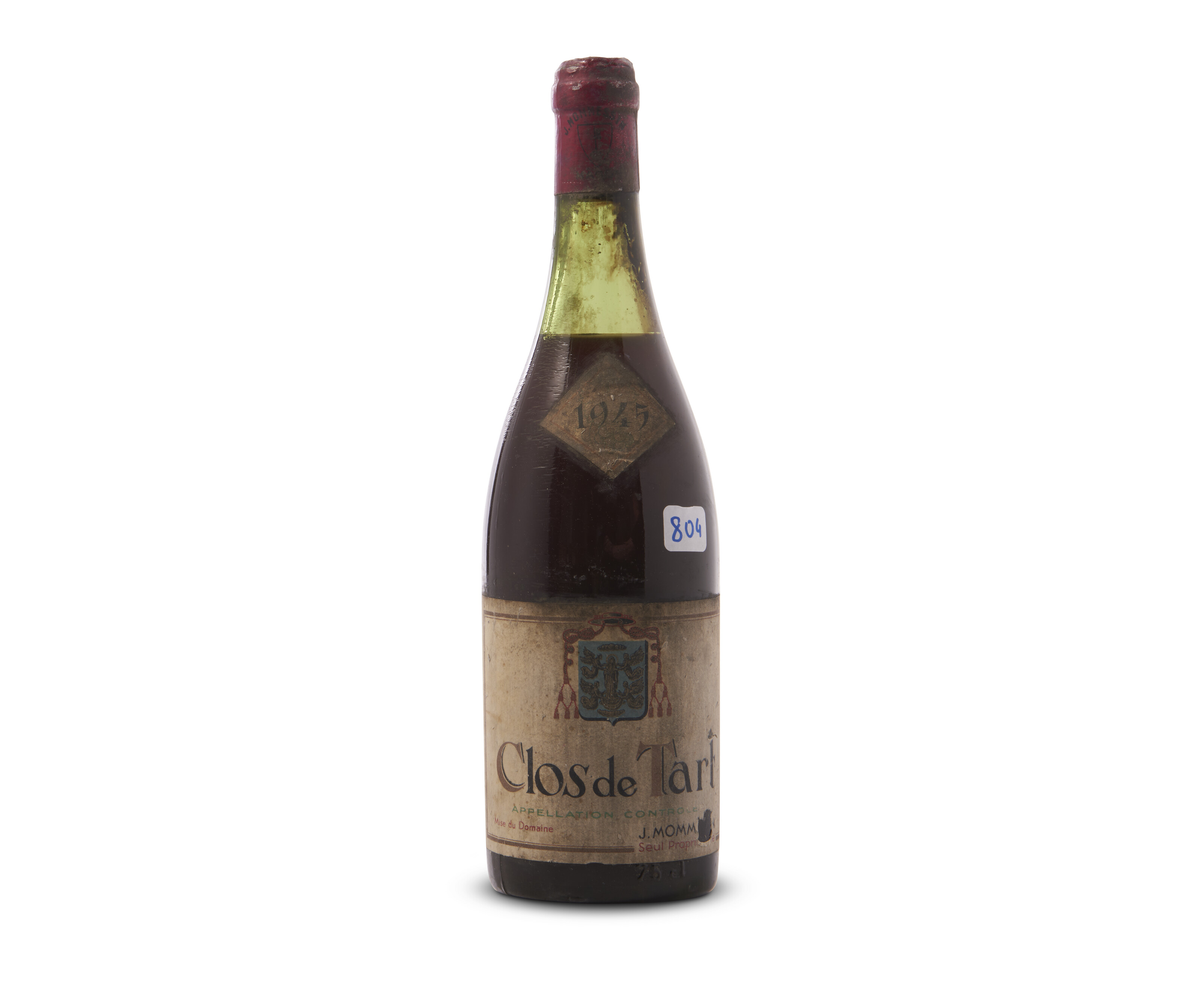 Clos de Tart 1945, Côte de Nuits, Grand CruScuffed and faded capsule ...