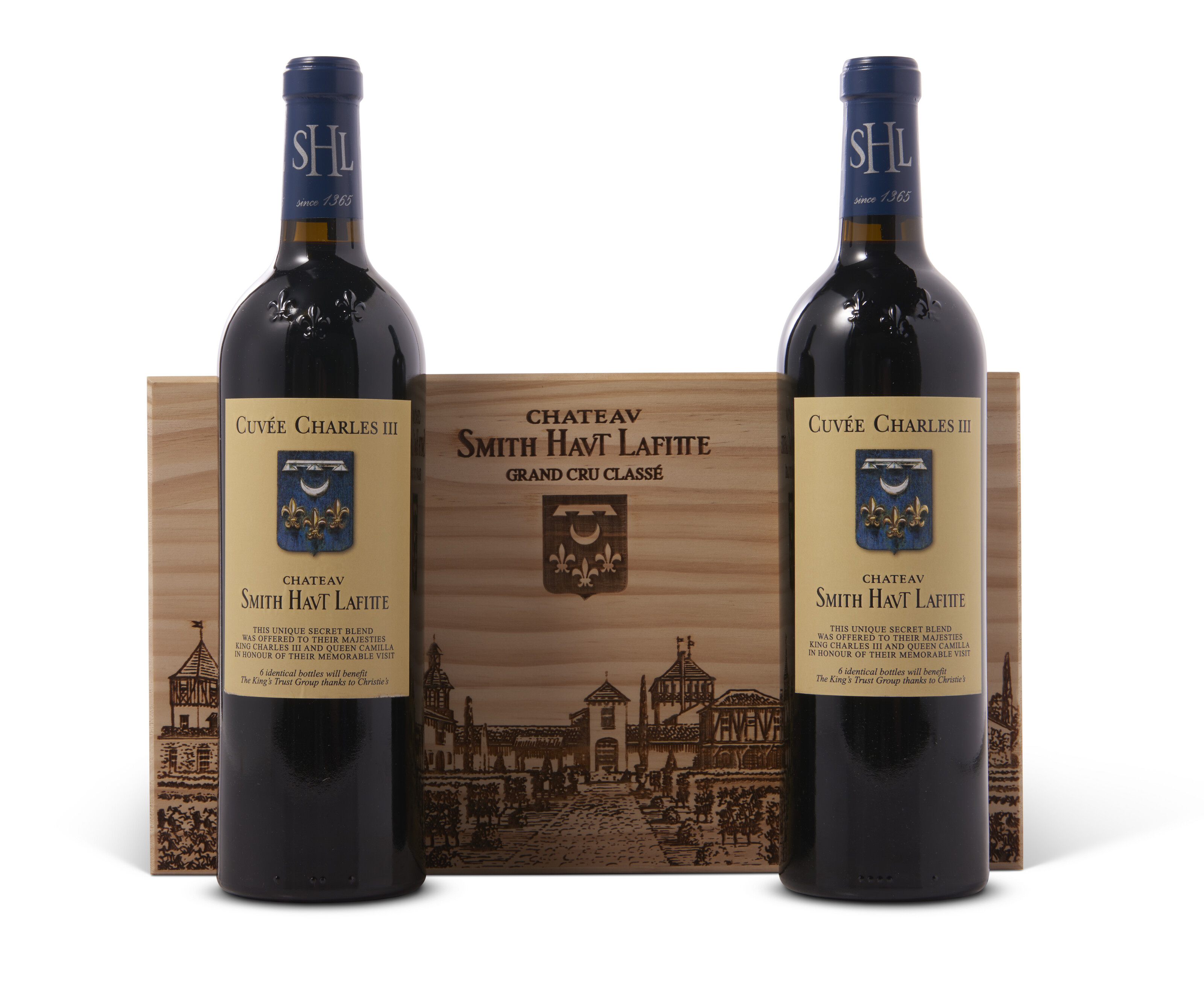 Château Smith Haut Lafitte, Cuvée Charles III, In a specially engraved ...