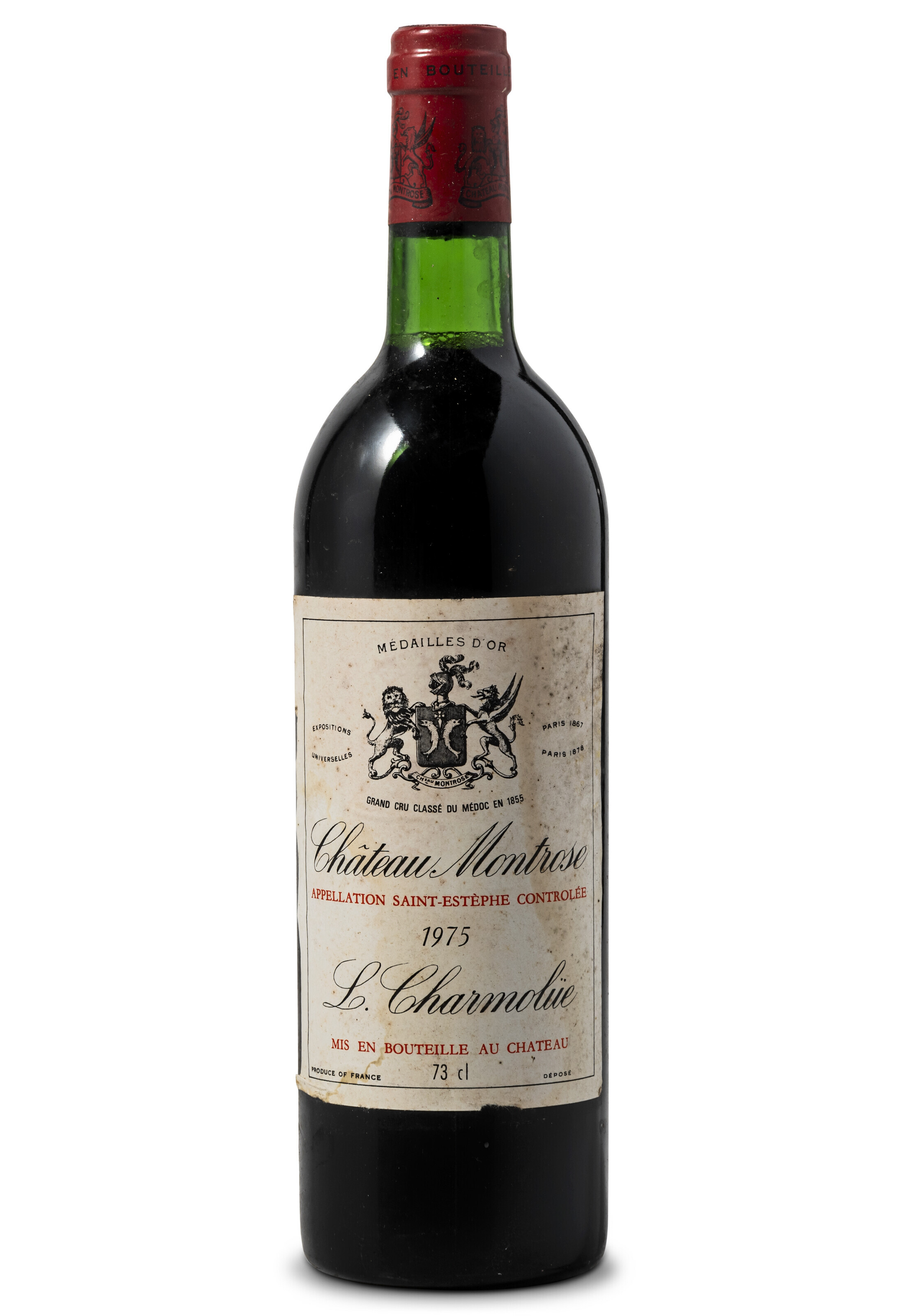 Mixed Bordeaux 1975-1980, Château Montrose 1975Corroded and scuffed ...
