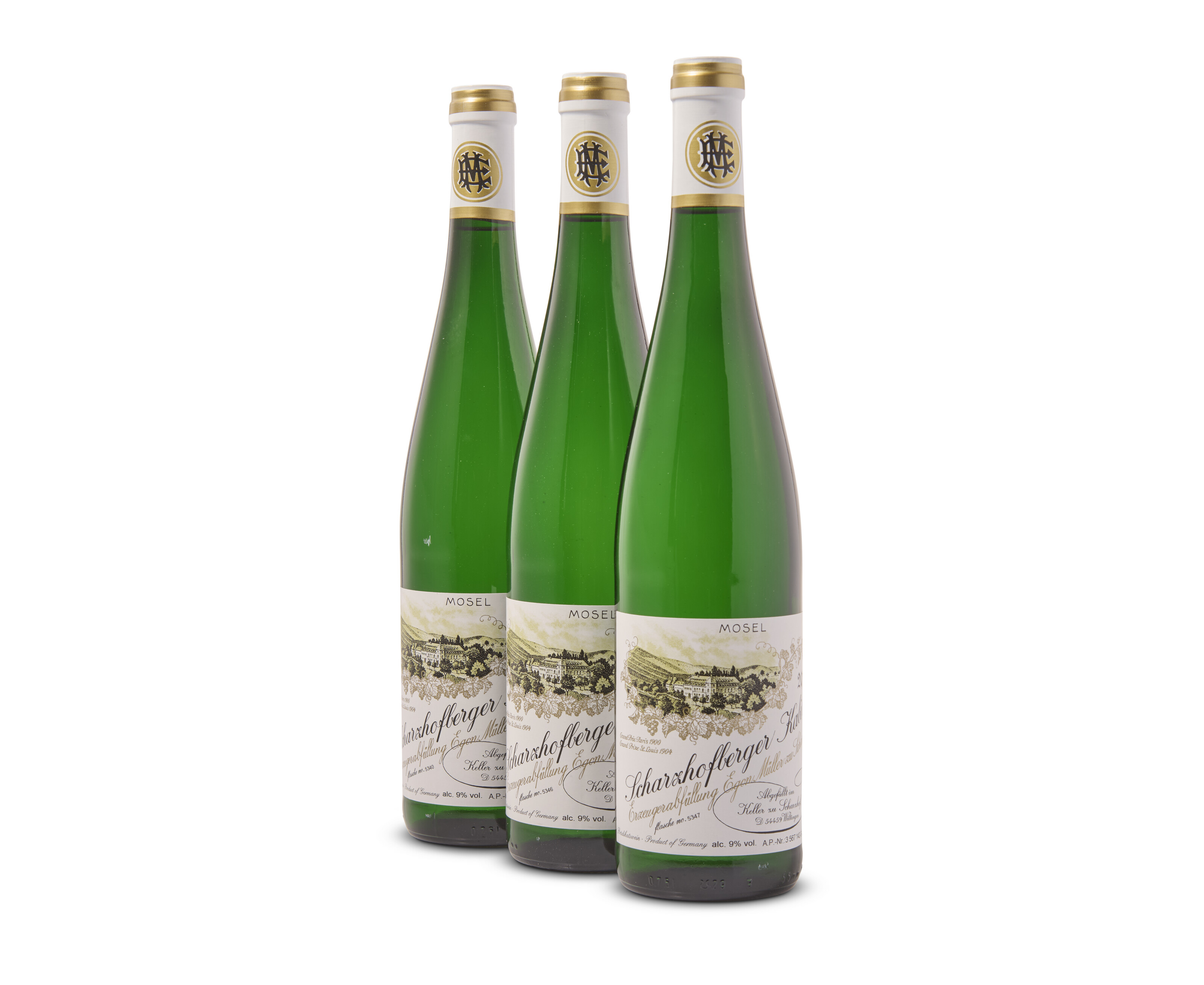 Egon Muller, Scharzhofberger Riesling Kabinett, Mosel 2019, Six bottles ...