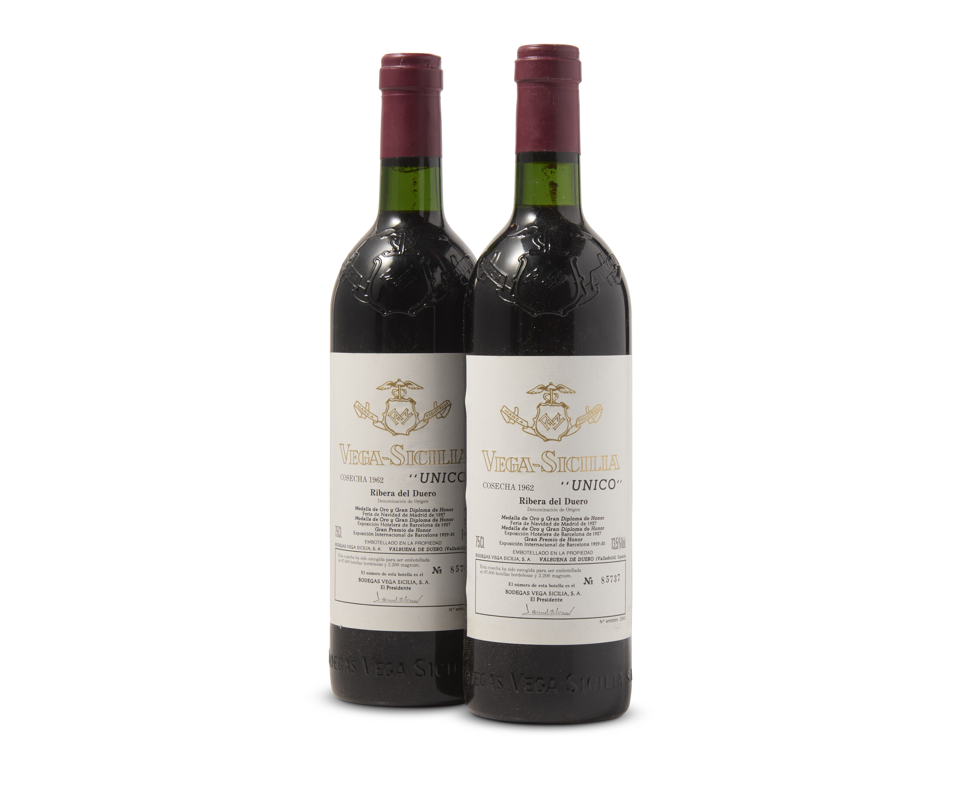Vega Sicilia, Único, Ribera del Duero 1962, In original wooden cases ...
