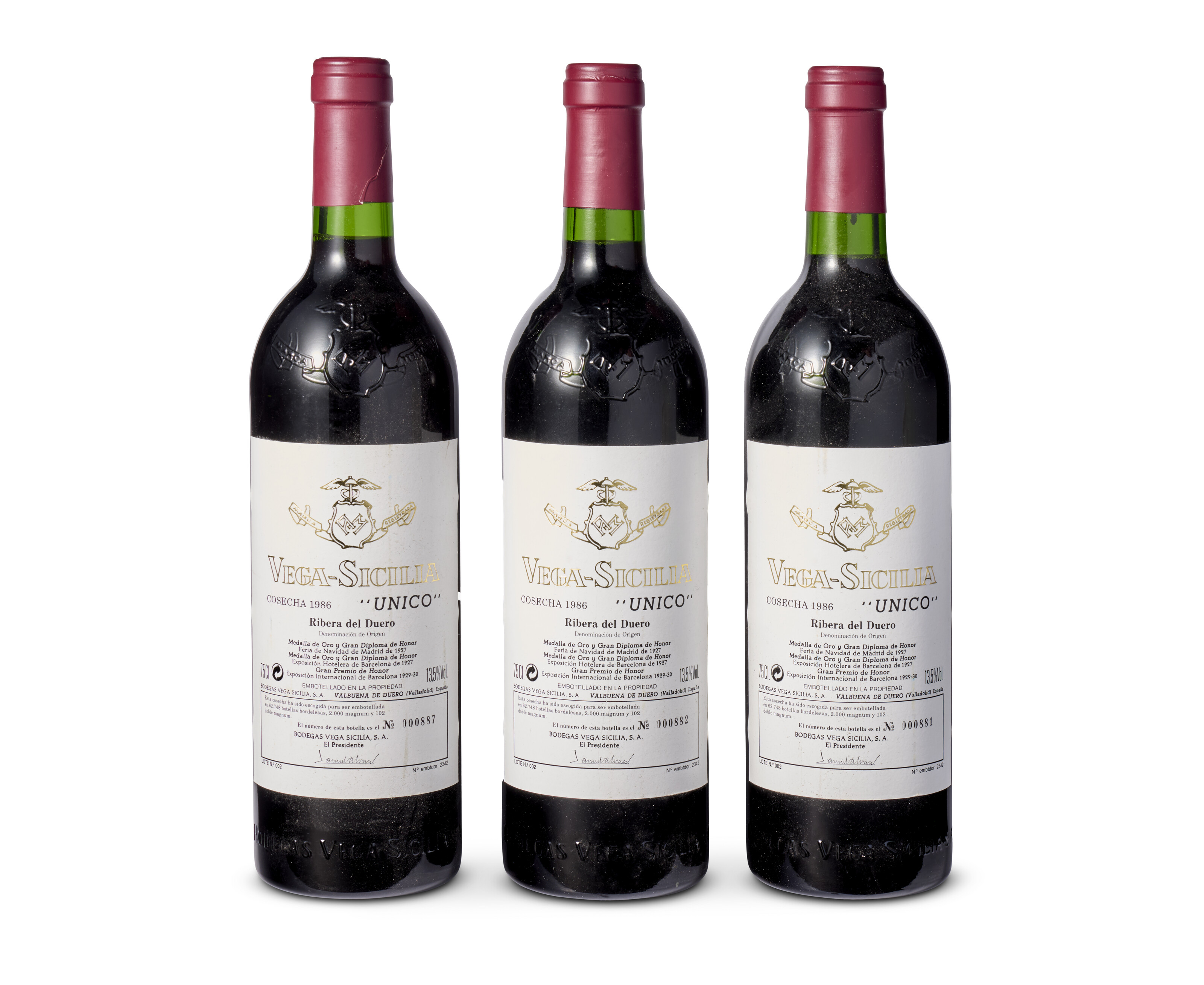 Vega Sicilia, Único, Ribera del Duero 1986, Six bottles in original ...