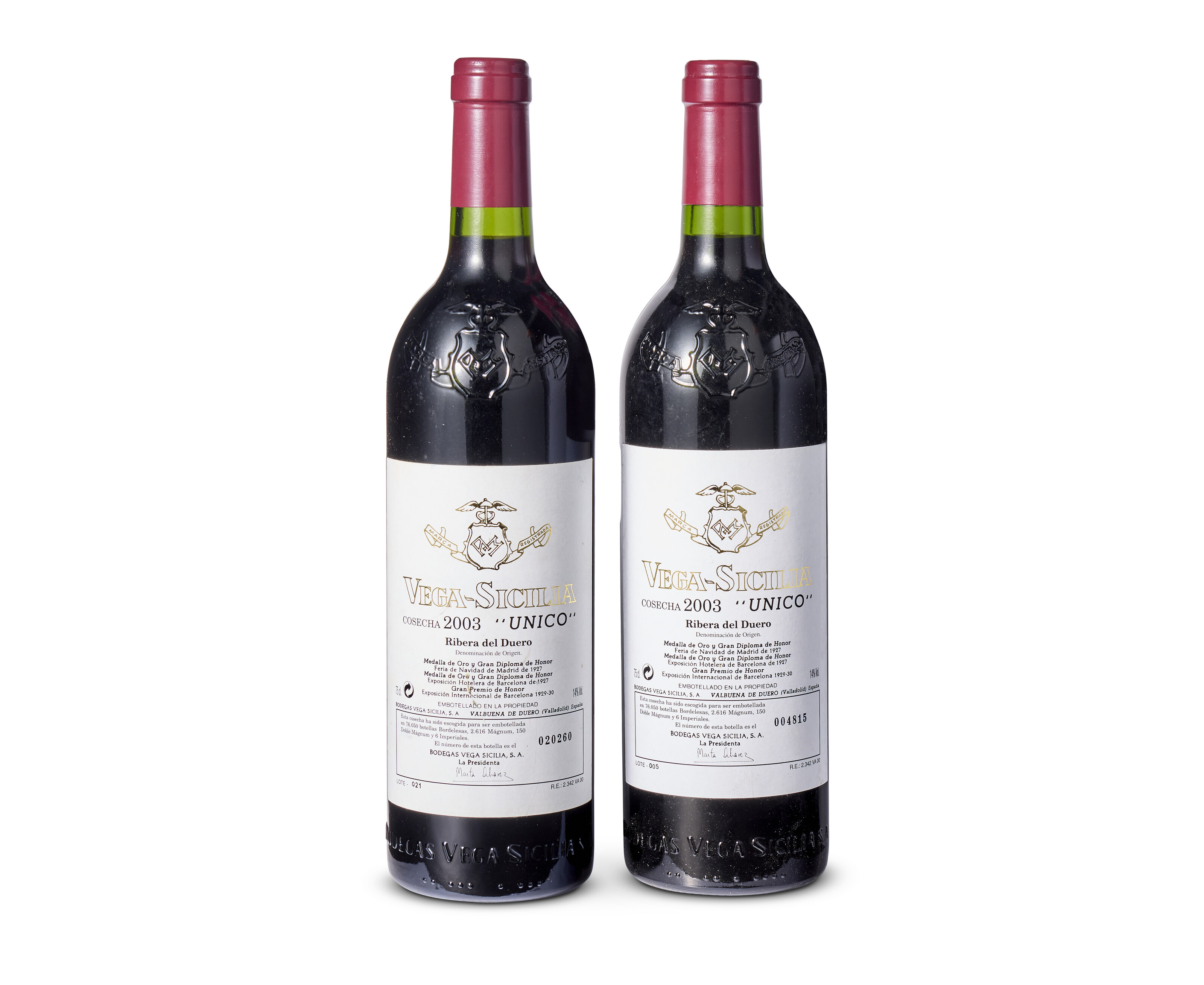 Vega Sicilia, Único, Ribera del Duero 2003, In original wooden case ...