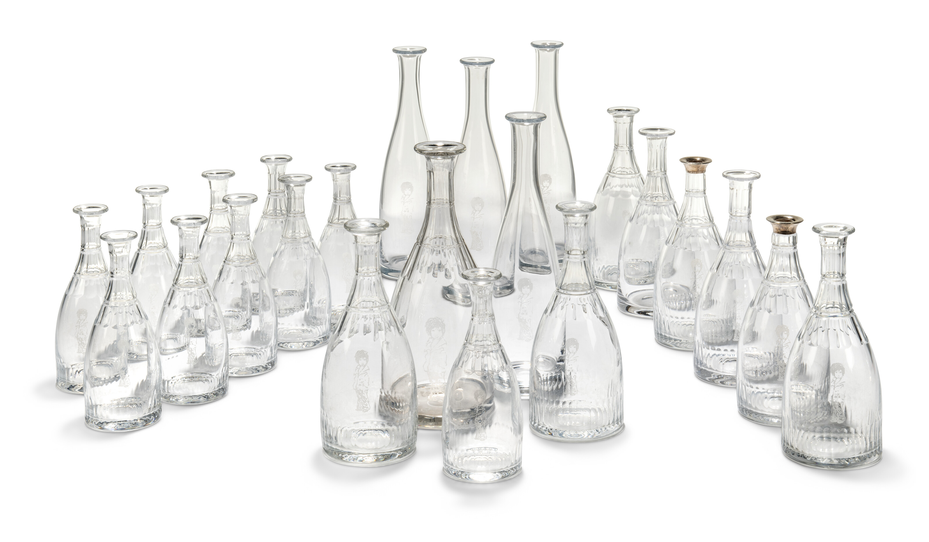 A GROUP OF GLASS DECANTERS, MODERN | Christie’s
