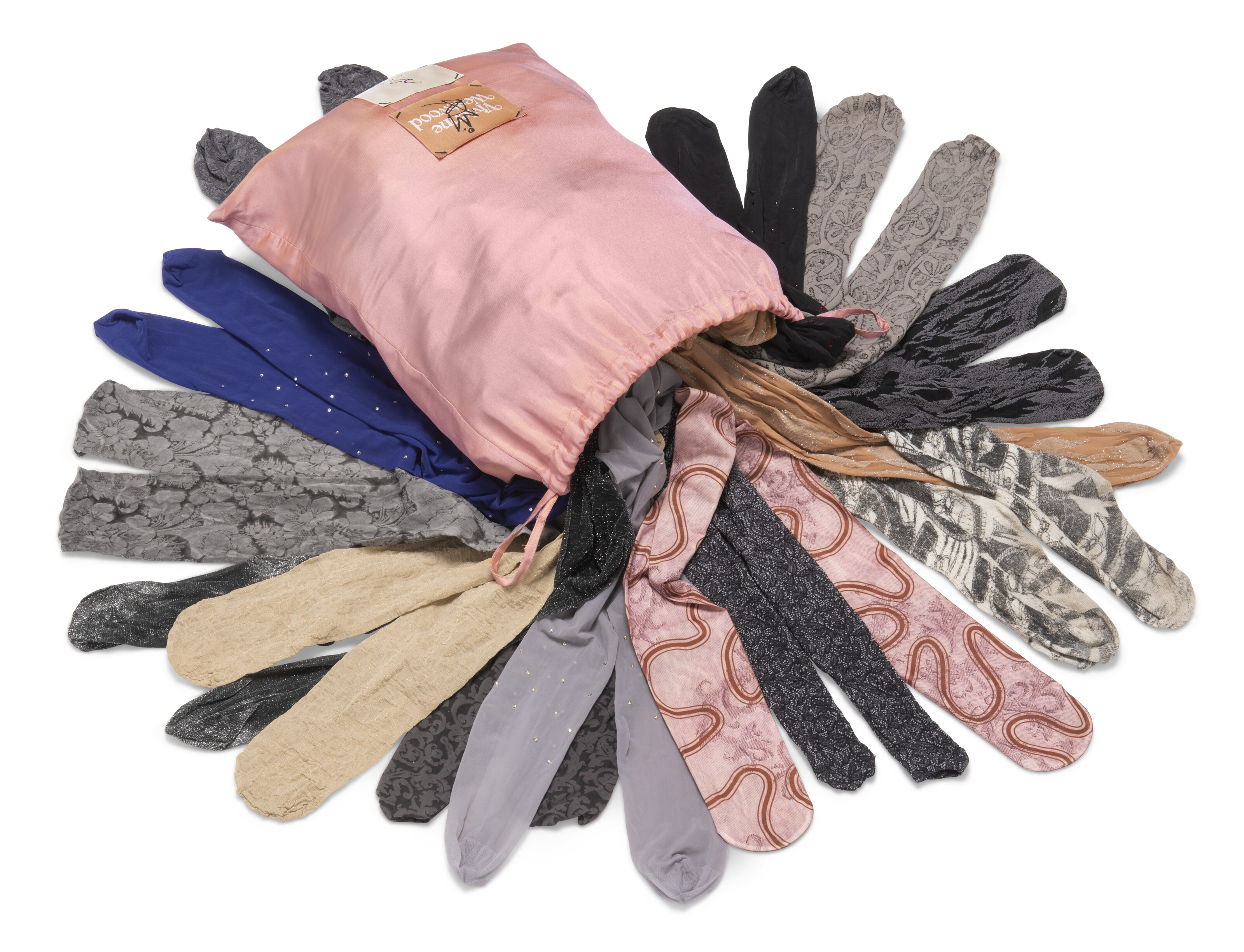 VIVIENNE WESTWOOD, 1990-2020, A LARGE COLLECTION OF PATTERNED TIGHTS ...