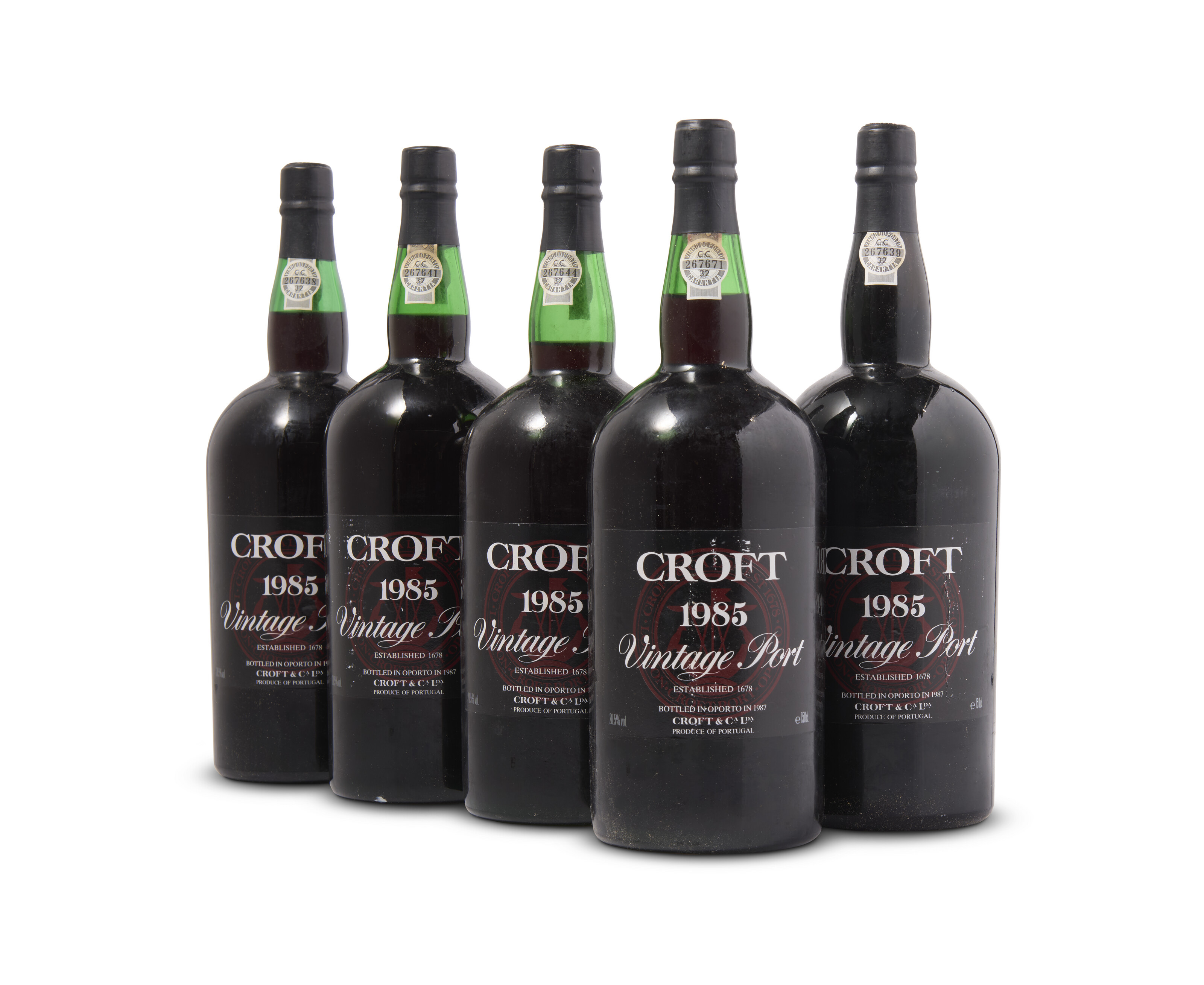 Croft, Vintage Port 1985, In original wooden case. Slight signs of old ...