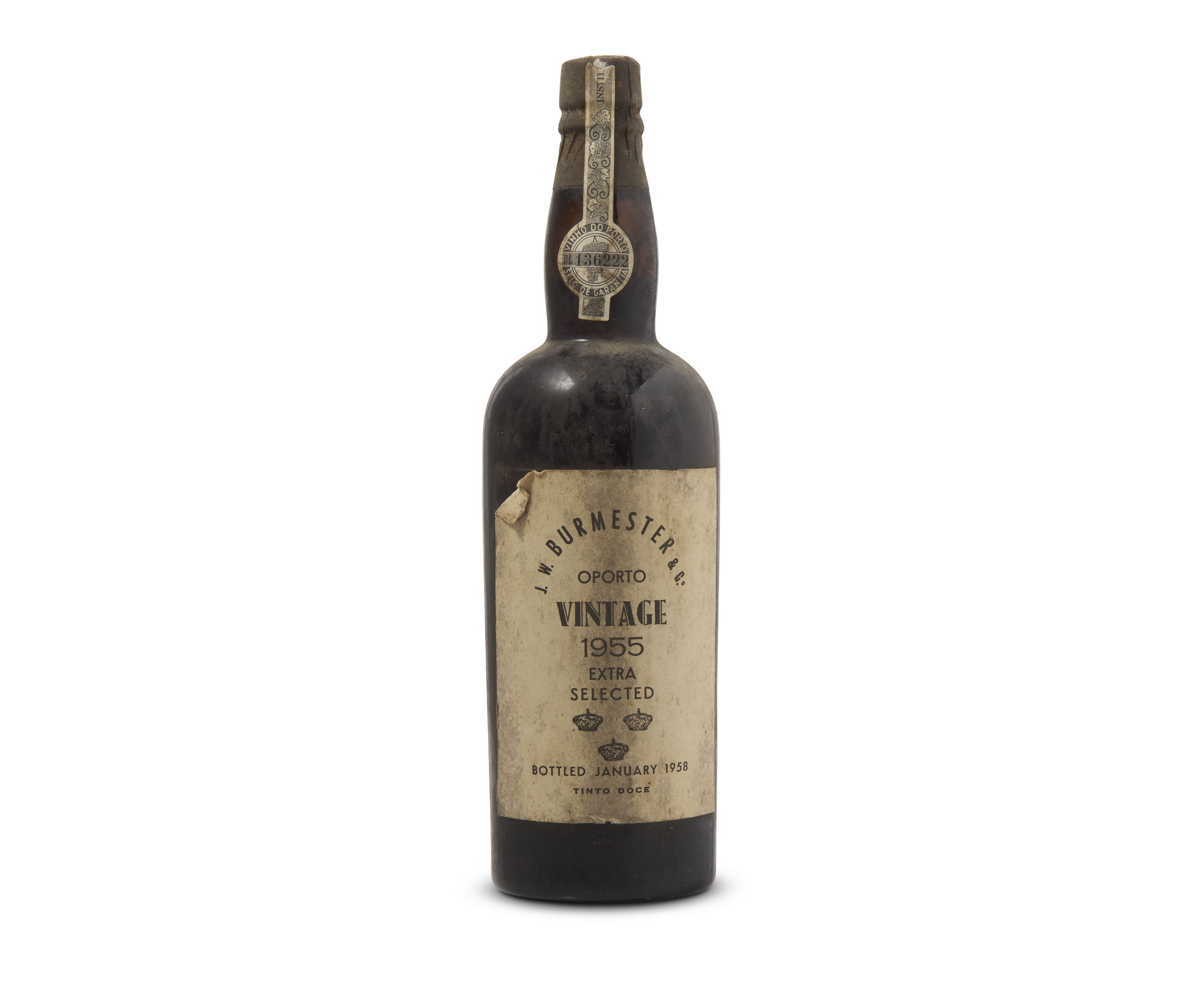 Burmester Vintage Port 1955, Bin-soiled labels. Levels: into-neck ...