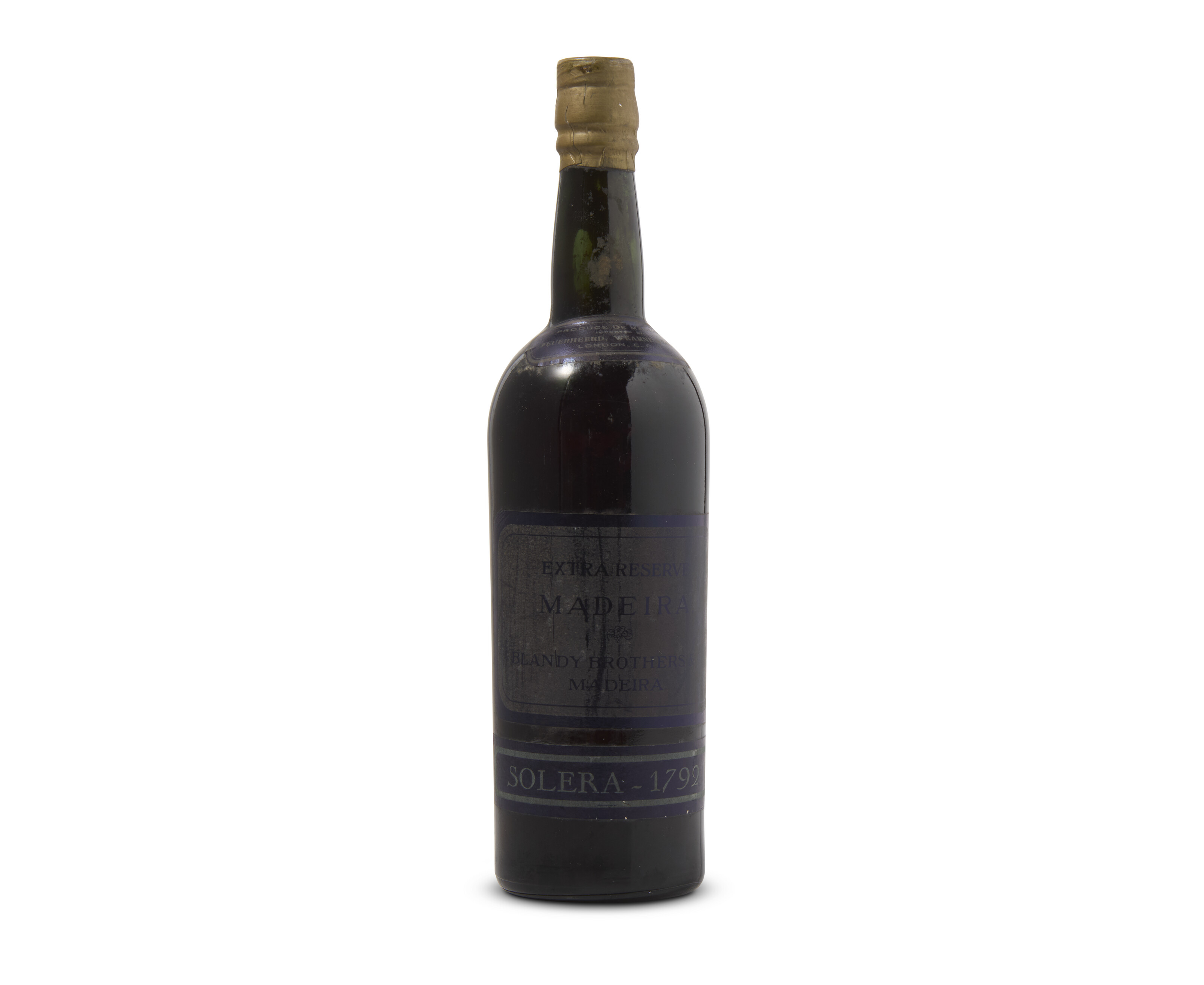 Blandy's Solera Madeira 1792, Ex Christie's August 2016. Bin-soiled ...