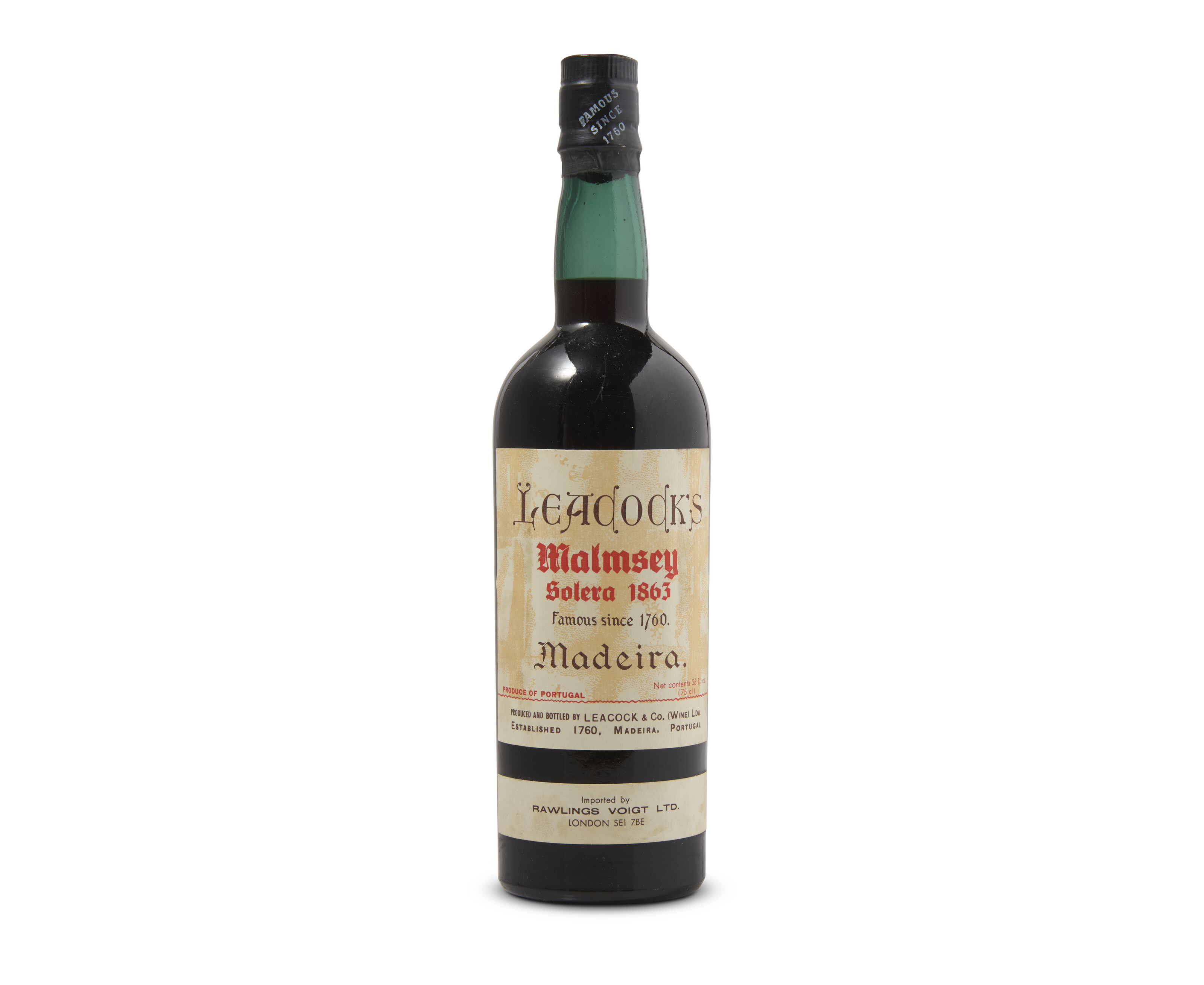 Leacock's, Malmsey Solera Madeira 1863, Ex Sotheby's October 2019 ...