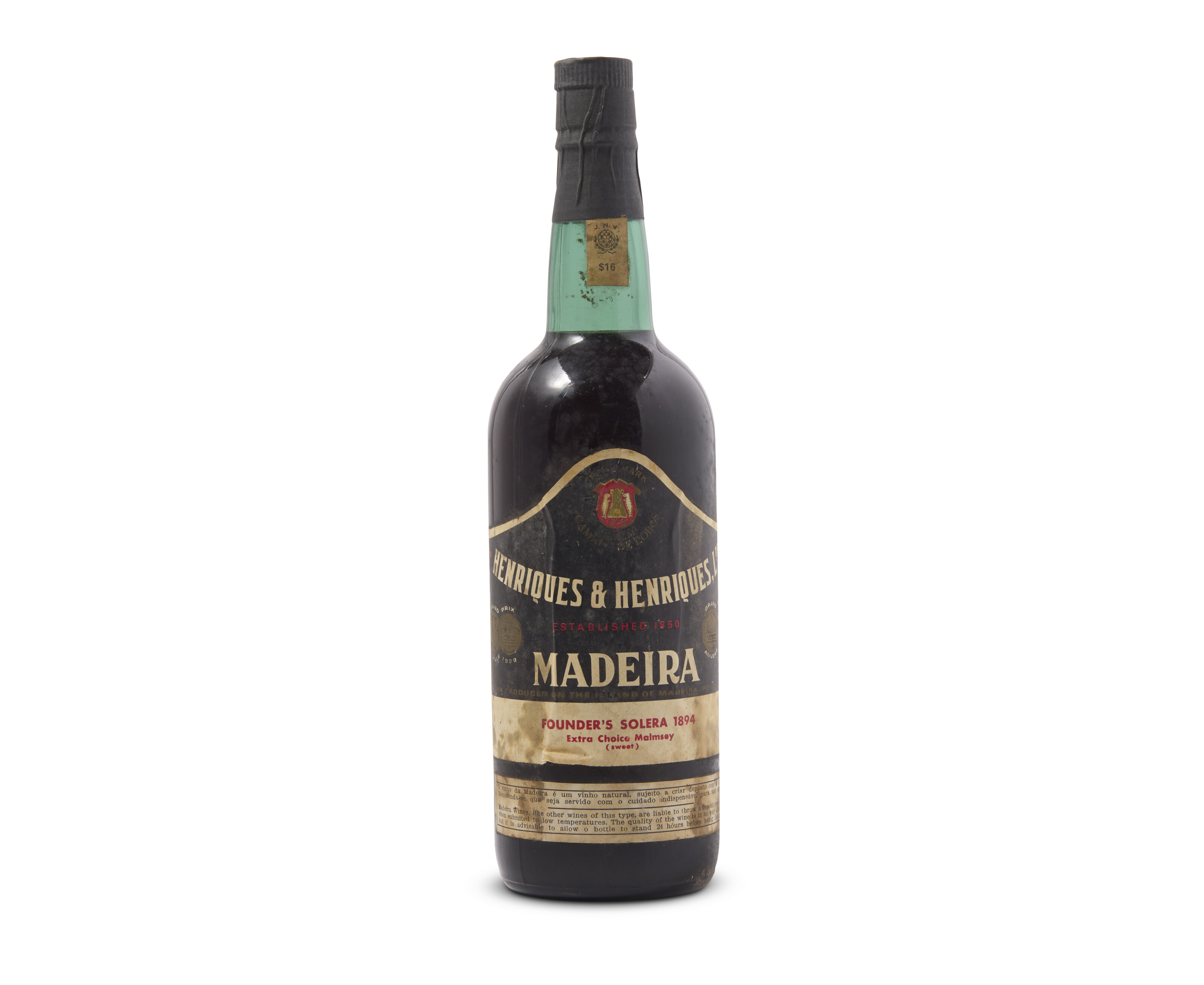 Henriques & Henriques, Malmsey Founder's Solera Madeira 1894, Bin ...