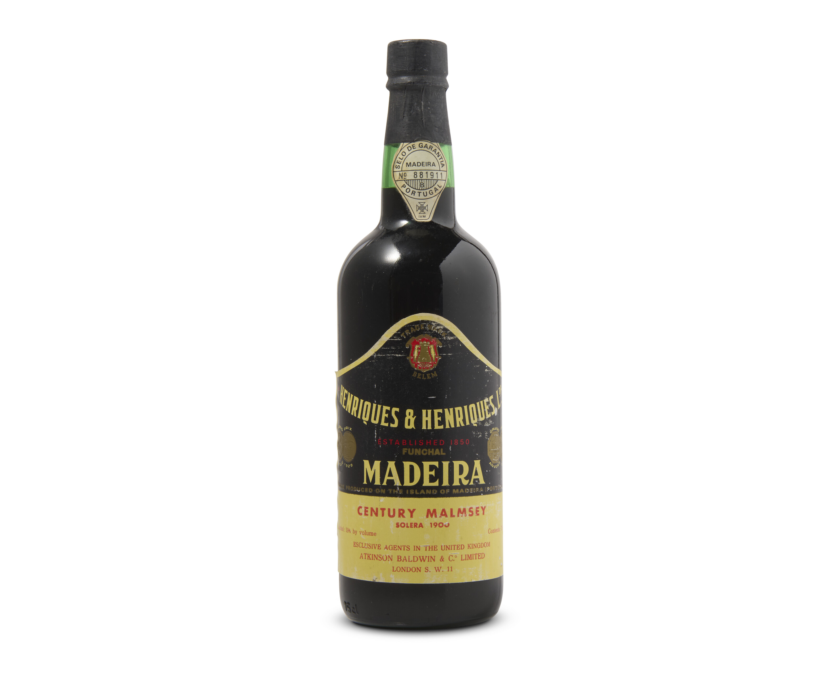 Henriques & Henriques, Malmsey Century Solera Madeira 1900, Level: into ...