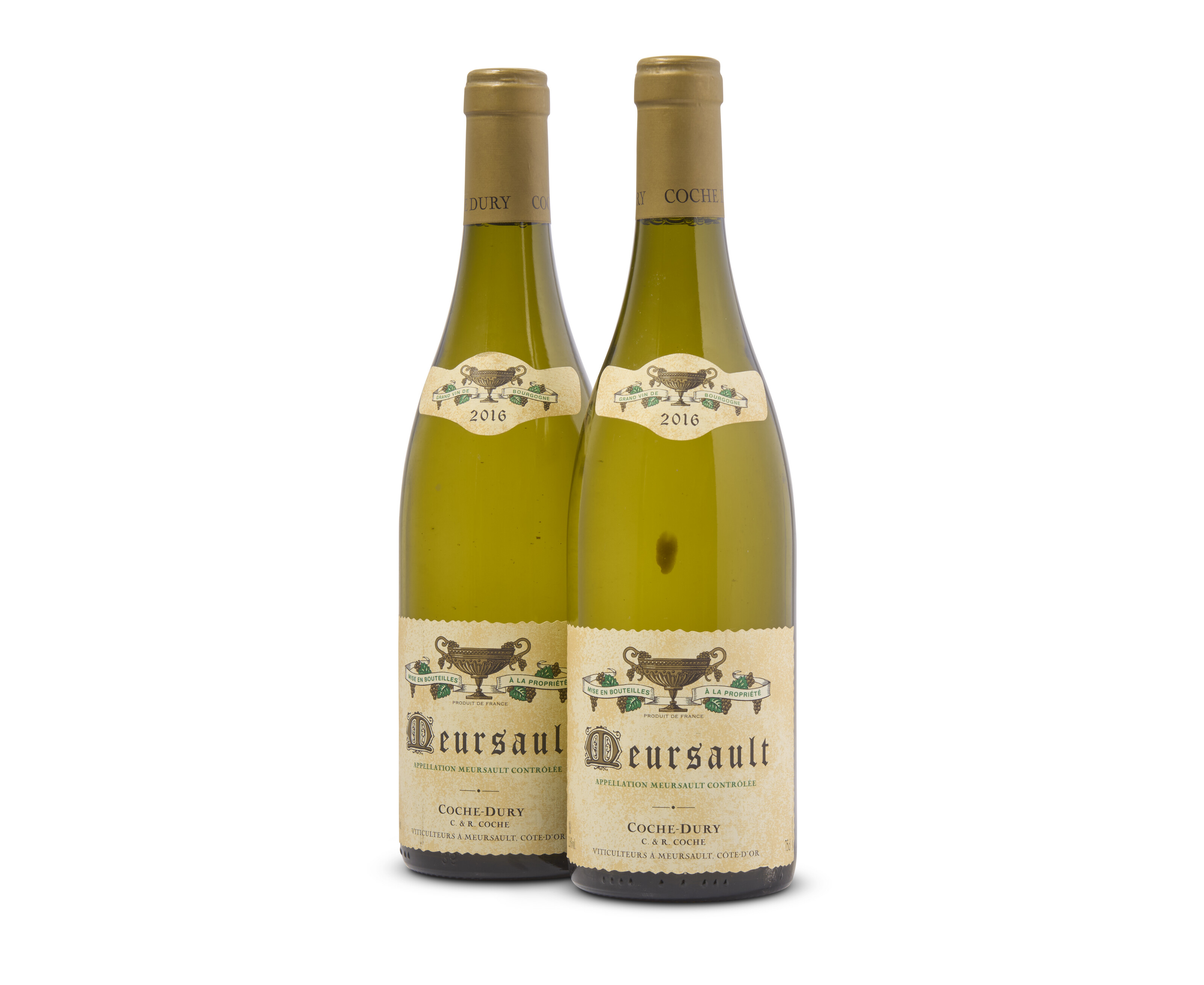 Coche-Dury, Meursault 2016, Côte de BeauneOne slightly bin-soiled label ...