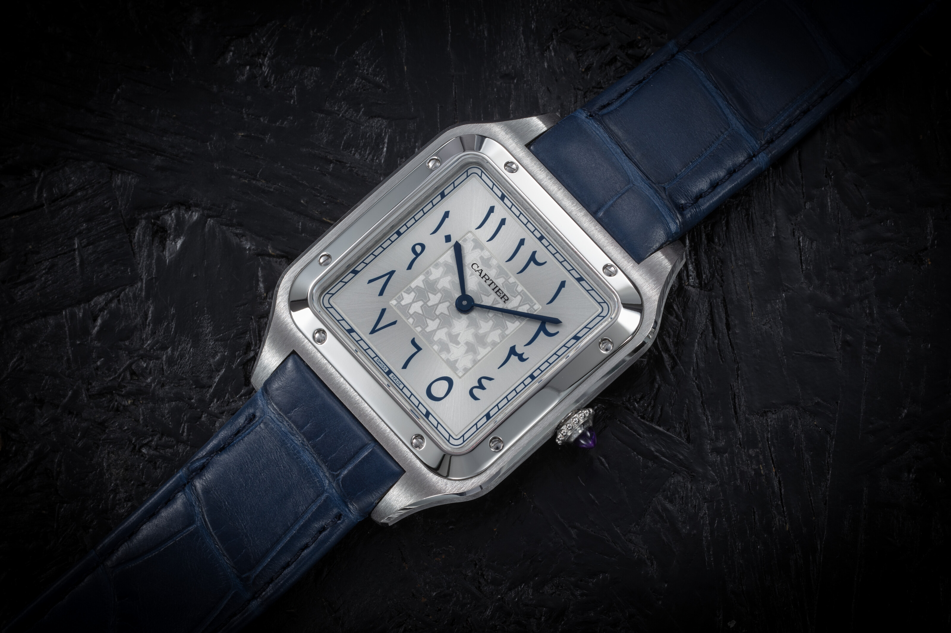 CARTIER, SANTOS DUMONT REF. 4306A, A LIMITED EDITION PLATINUM MANUAL ...