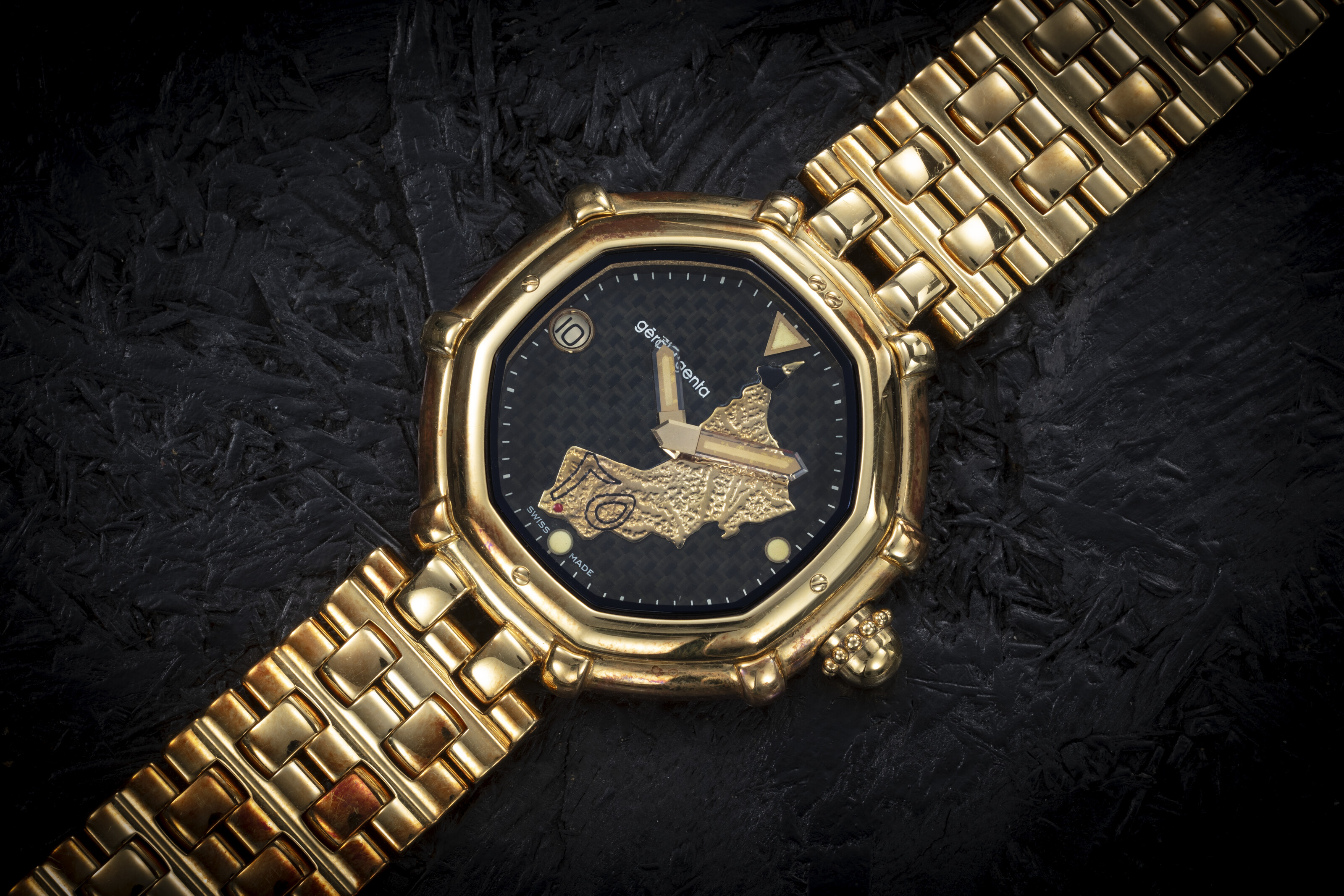 GERALD GENTA, SUCCESS REF. G3406.7, A RARE GOLD GERALD GENTA QUARTZ ...