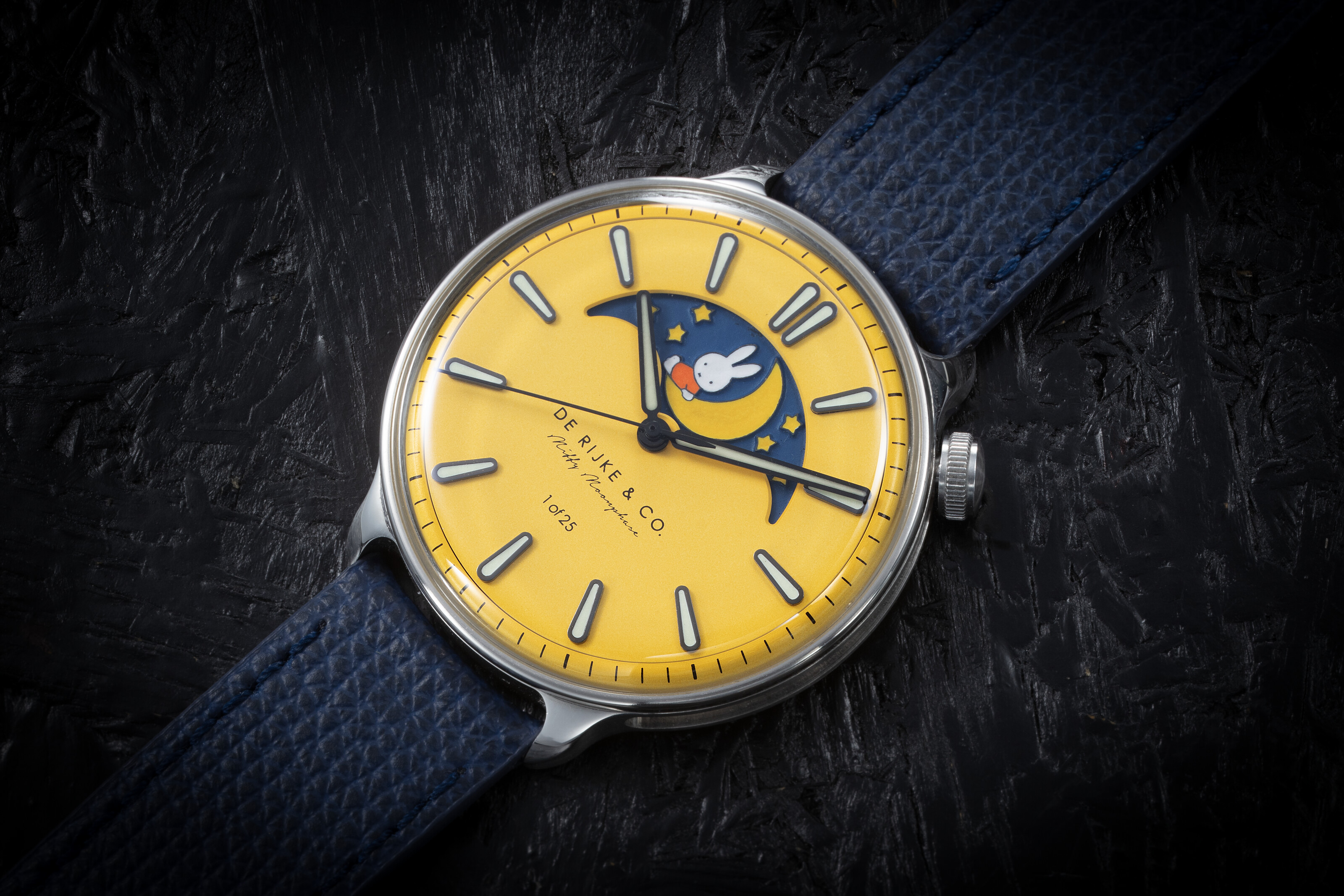 DE RIJKE & CO., MIFFY MOONPHASE, A LIMITED EDITION STAINLESS STEEL ...