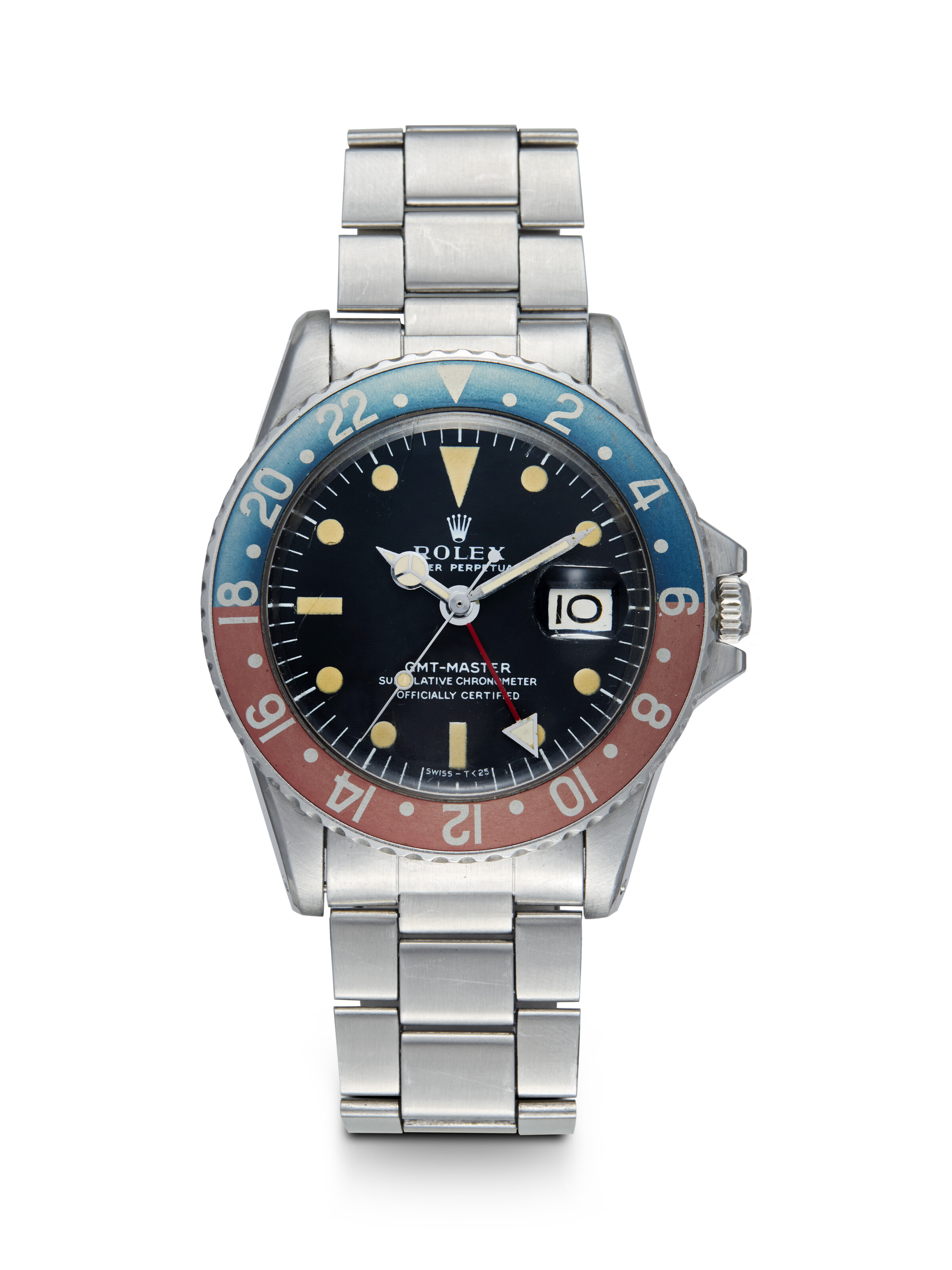 ROLEX, GMT-MASTER REF. 1675, AN ATTRACTIVE STAINLESS STEEL AUTOMATIC ...