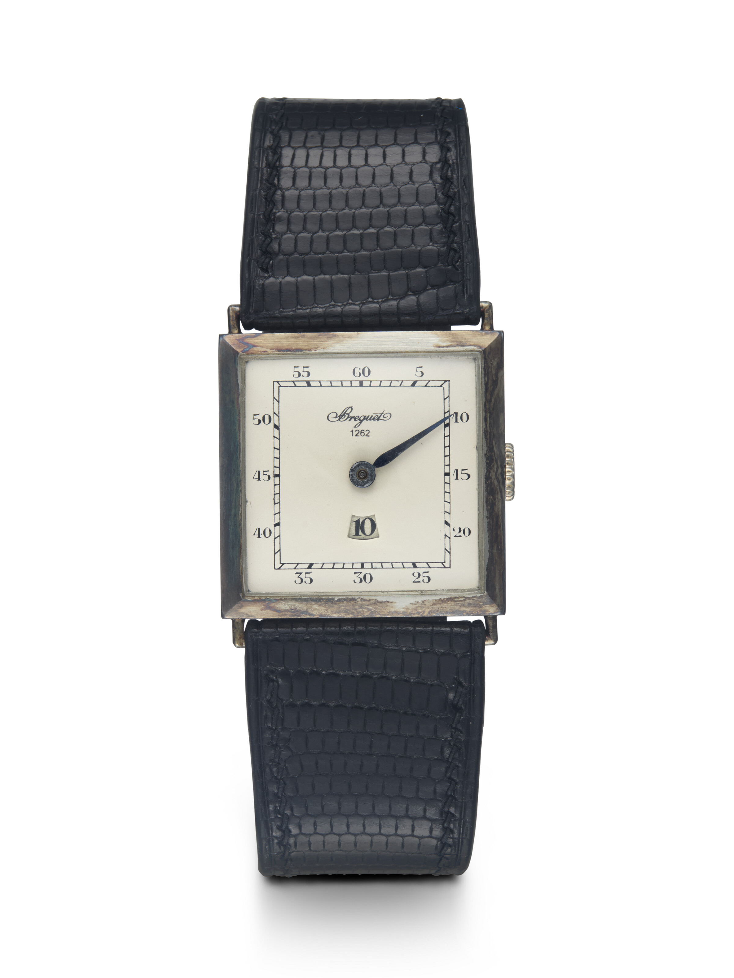 BREGUET, NUMBER 1262, A RARE AND INTERESTING ART-DECO OSMIOR JUMP HOUR ...