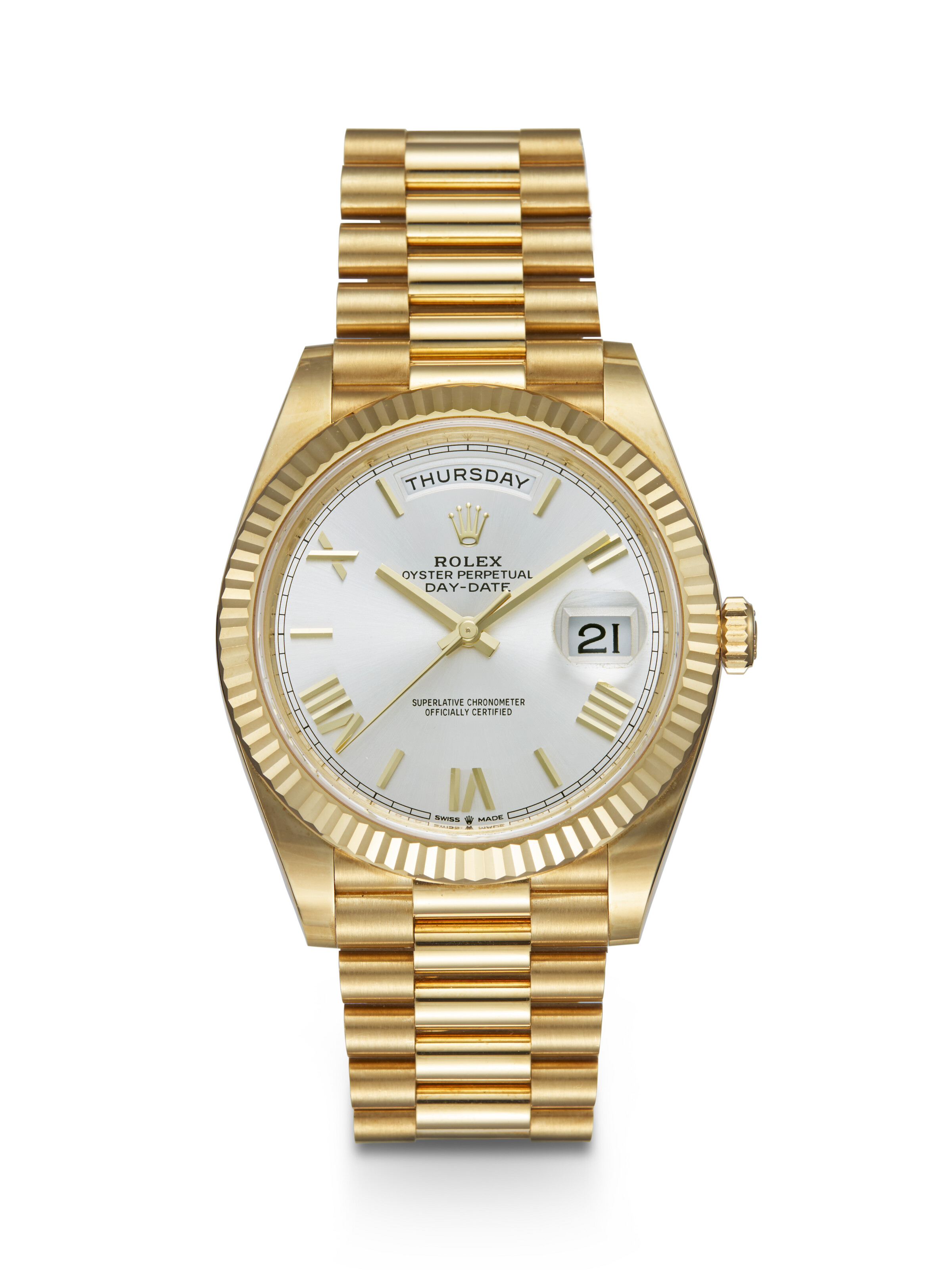ROLEX, DAY-DATE REF. 228238, A FINE GOLD AUTOMATIC WRISTWATCH WITH ...
