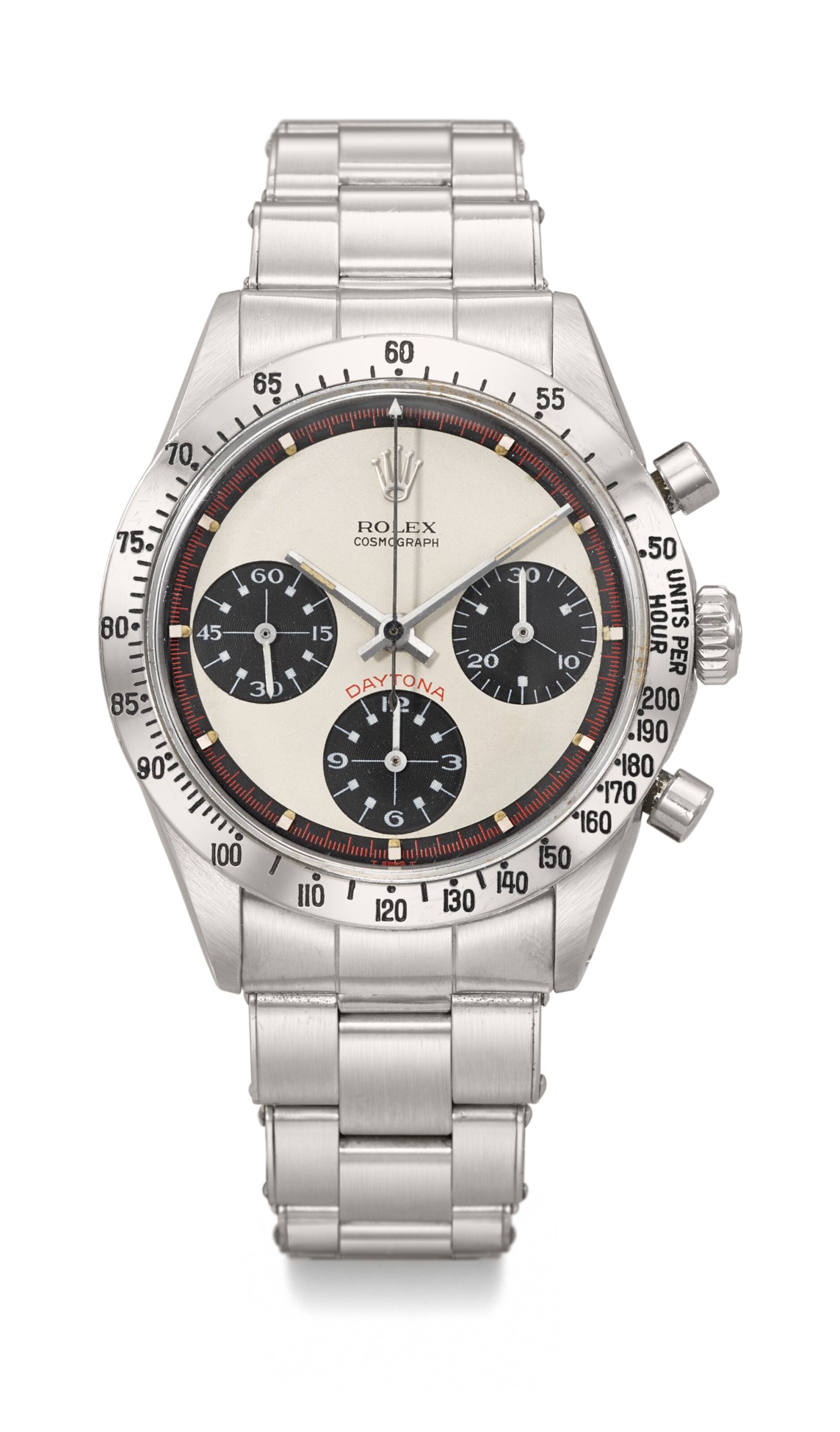 ROLEX. A VERY RARE AND ATTRACTIVE STAINLESS STEEL CHRONOGRAPH ...