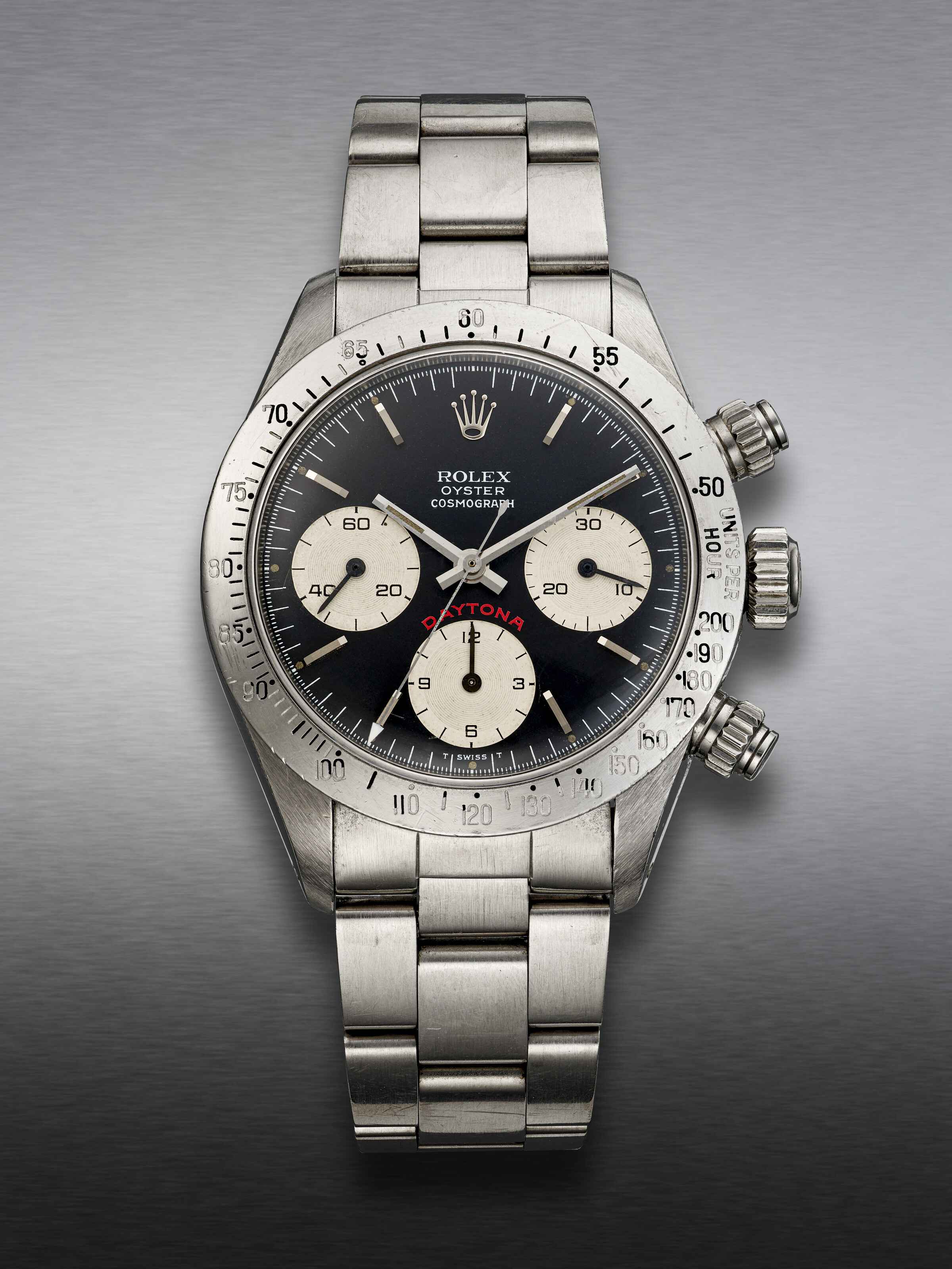 ROLEX, STAINLESS STEEL CHRONOGRAPH ‘BIG RED DAYTONA’, REF. 6265 ...