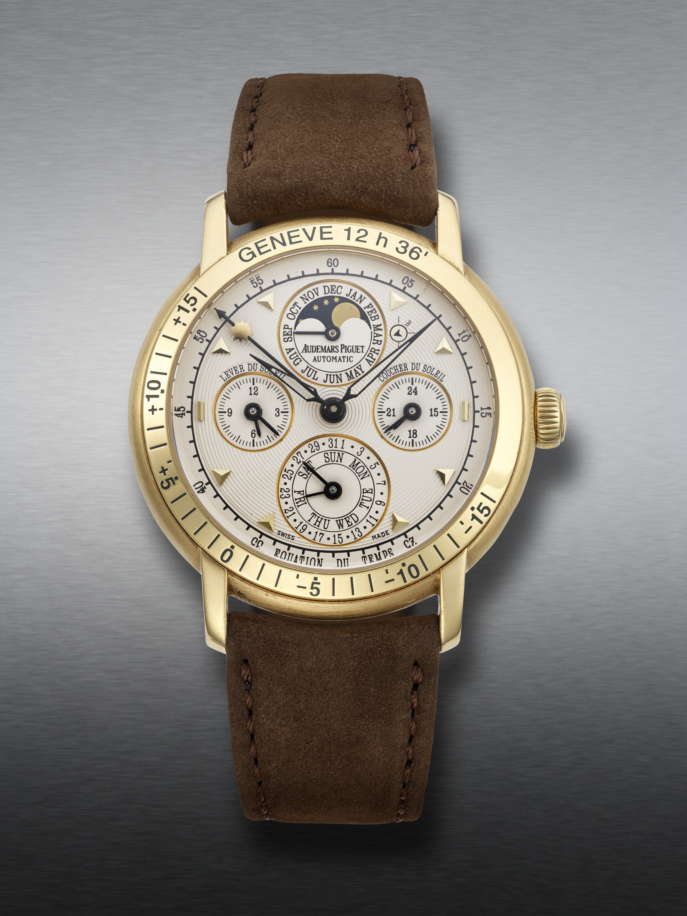 AUDEMARS PIGUET, YELLOW GOLD PERPETUAL CALENDAR AND EQUATION OF TIME ...
