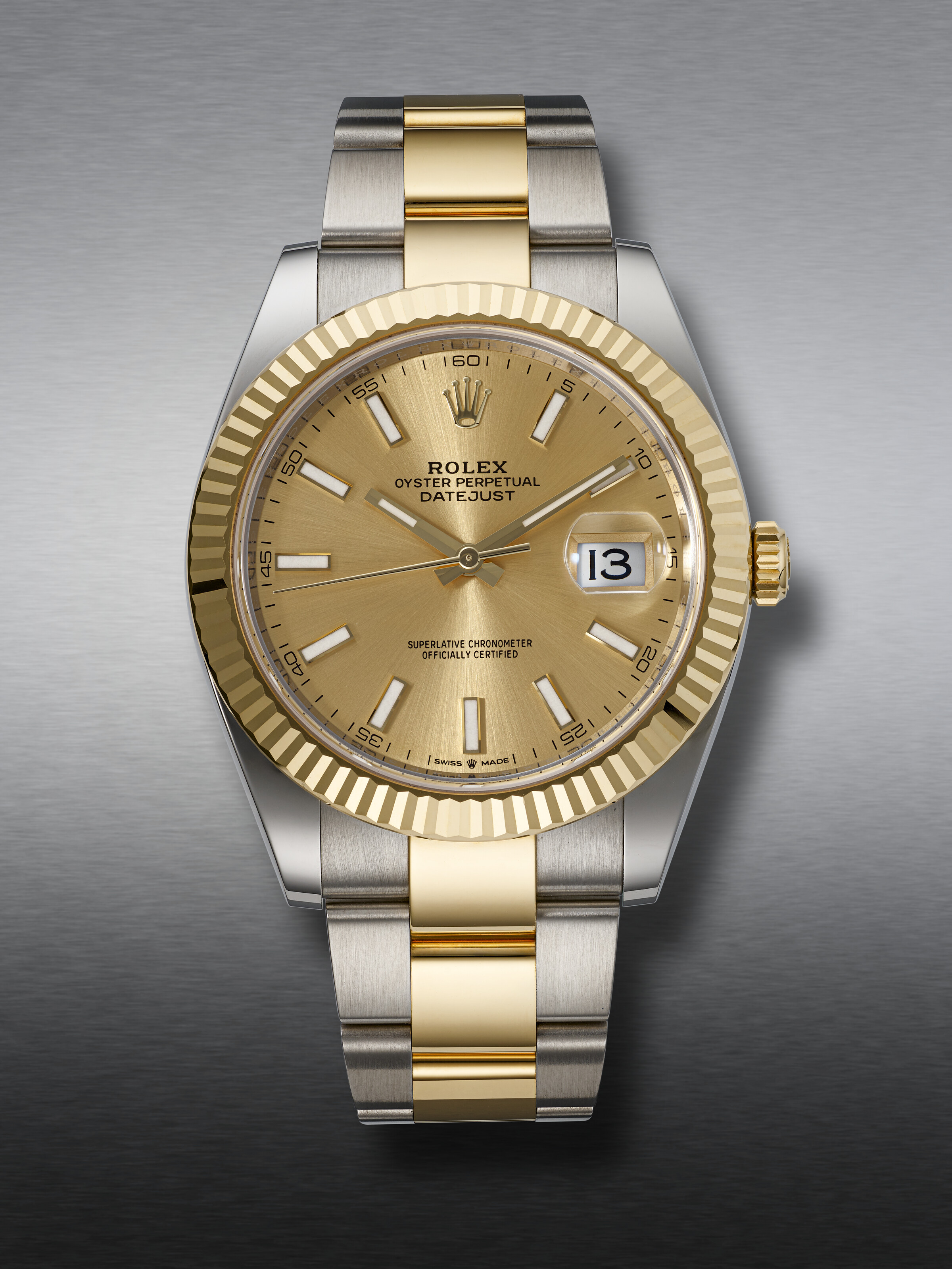 ROLEX, STAINLESS STEEL AND YELLOW GOLD 'DATEJUST', REF. 126333 ...