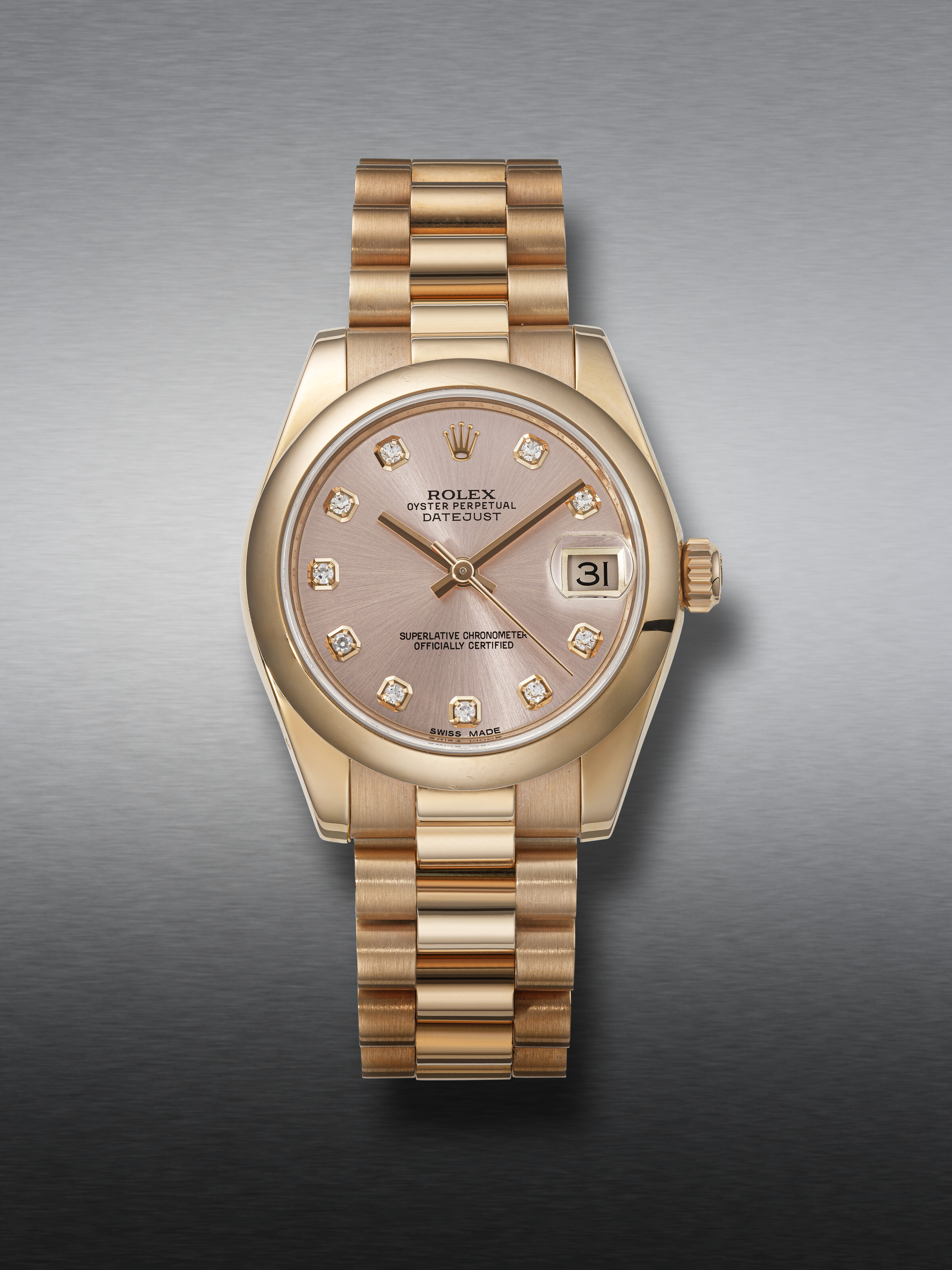 ROLEX, PINK GOLD AND DIAMOND-SET 'DATEJUST', REF. 178245, | Christie’s