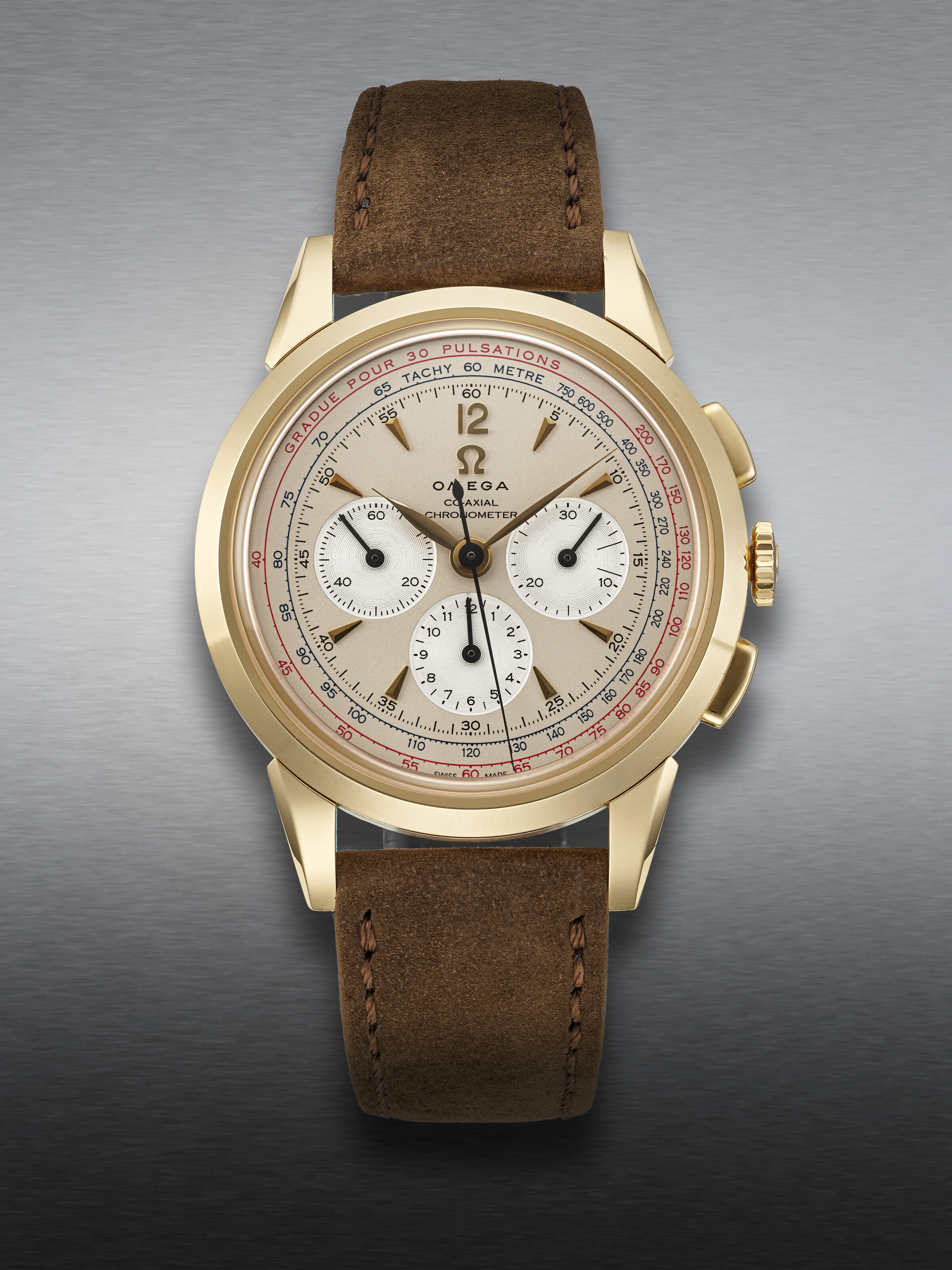 OMEGA, LIMITED EDITION PINK GOLD CHRONOGRAPH 'MUSEUM COLLECTION, N°8 ...