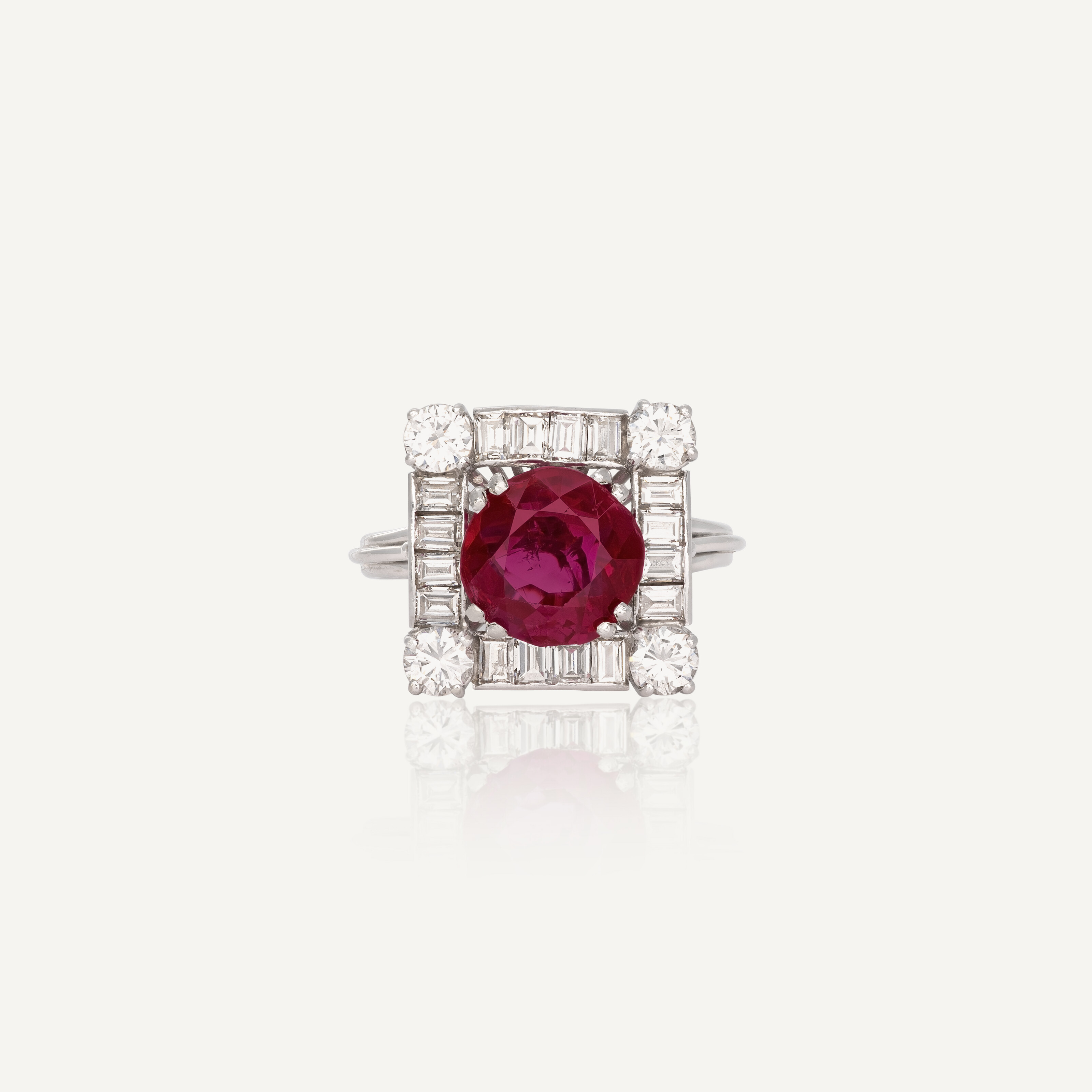 MID-20TH CENTURY RUBY AND DIAMOND RING, | Christie’s