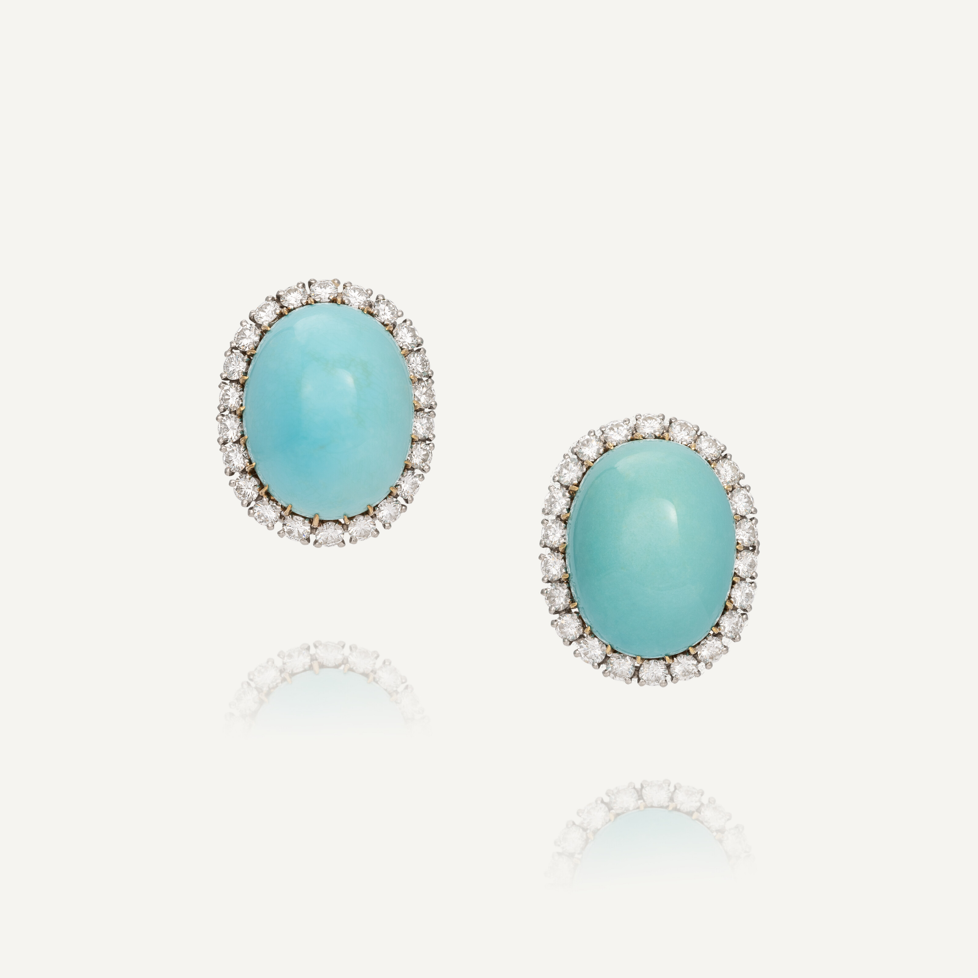CARTIER MID-20TH CENTURY TURQUOISE AND DIAMOND EARRINGS, | Christie’s