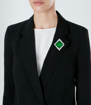THE AGA KHAN EMERALDSENSATIONAL CARTIER EMERALD AND DIAMOND BROOCH ...