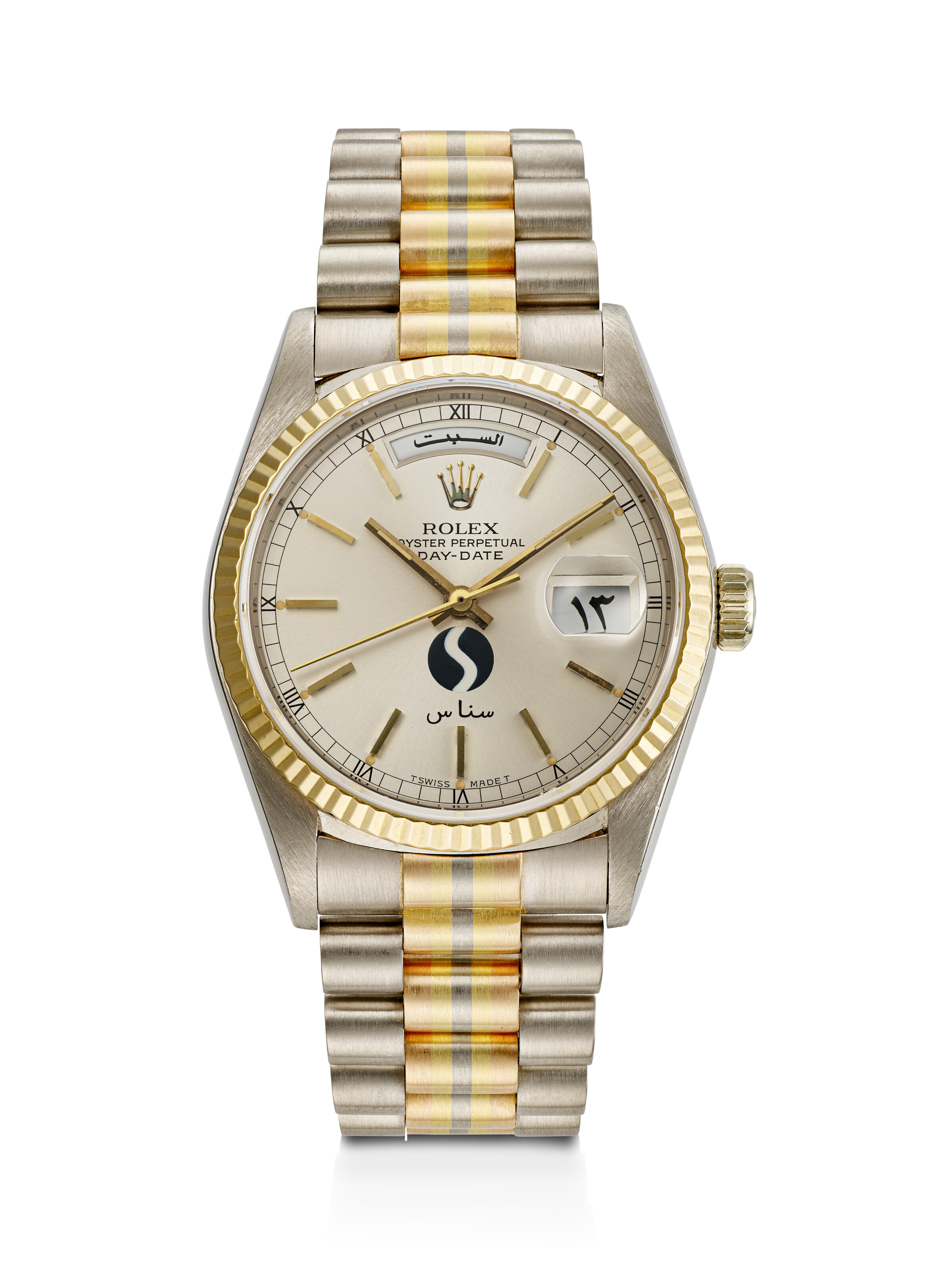 ROLEX, TRIDOR 'DAY-DATE', MADE FOR SNAS (SAUDI NATIONAL AVIATION ...