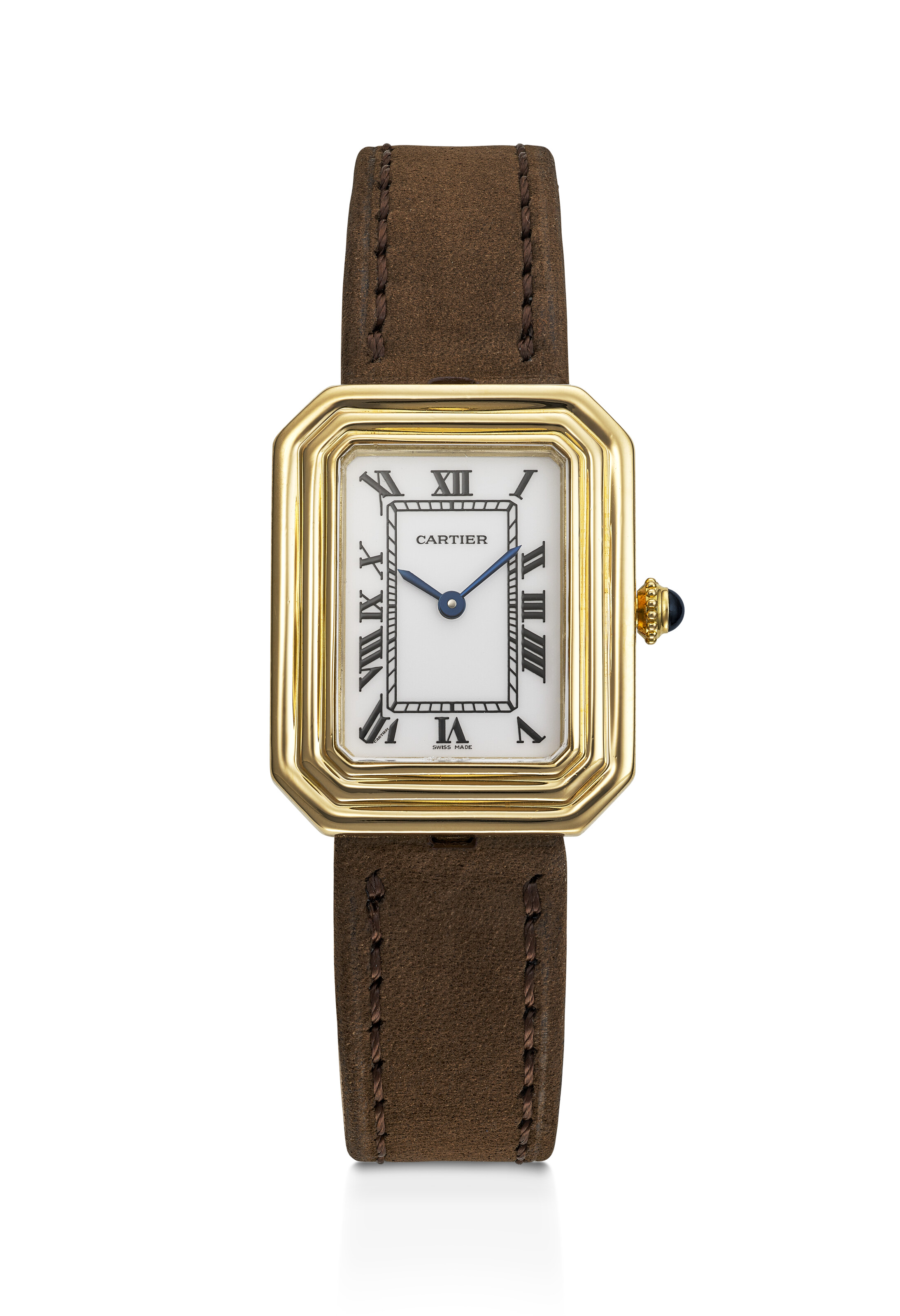 CARTIER, YELLOW GOLD RECTANGULAR-SHAPED 'CRISTALLOR', CASE NO: 780'950 ...