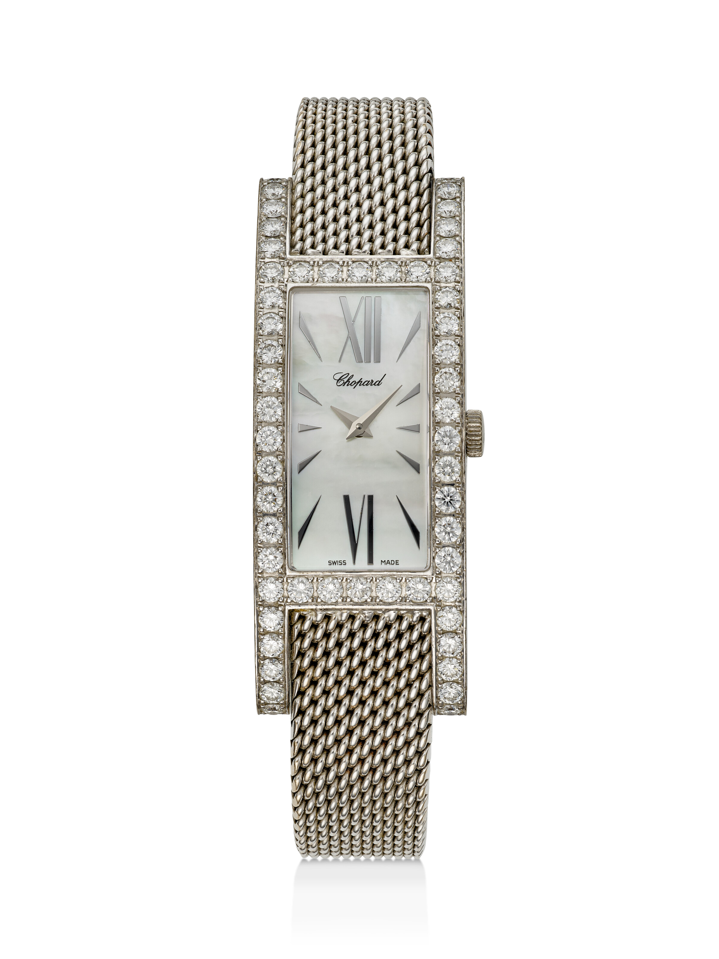 CHOPARD, WHITE GOLD AND DIAMOND-SET QUARTZ 'CLASSIC', WITH MOTHER-OF-PEARL DIAL, REF. 10/7221 ...