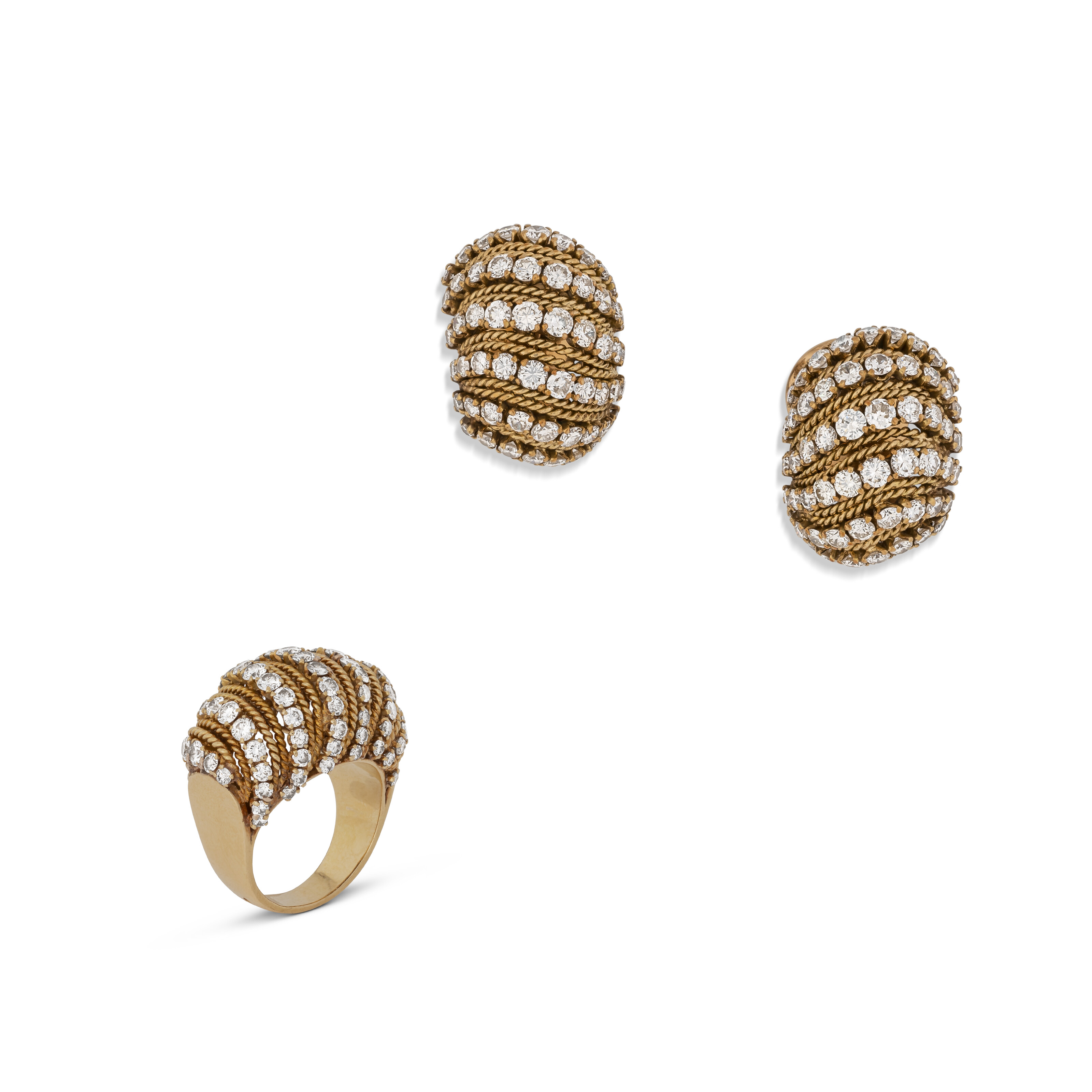 VAN CLEEF & ARPELS SET OF DIAMOND AND GOLD JEWELLERY, | Christie’s