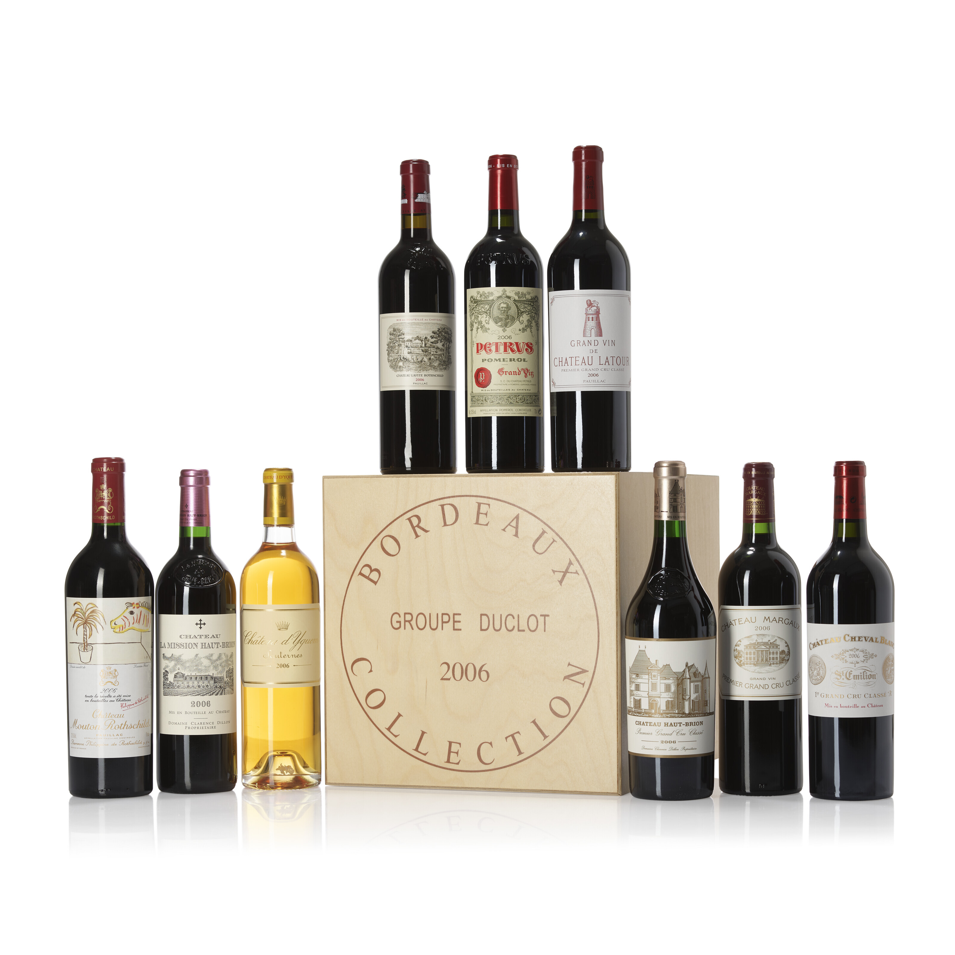 Duclot Bordeaux Collection 2006, Château Lafite-Rothschild (1)Château Latour (1)Château Mouton ...