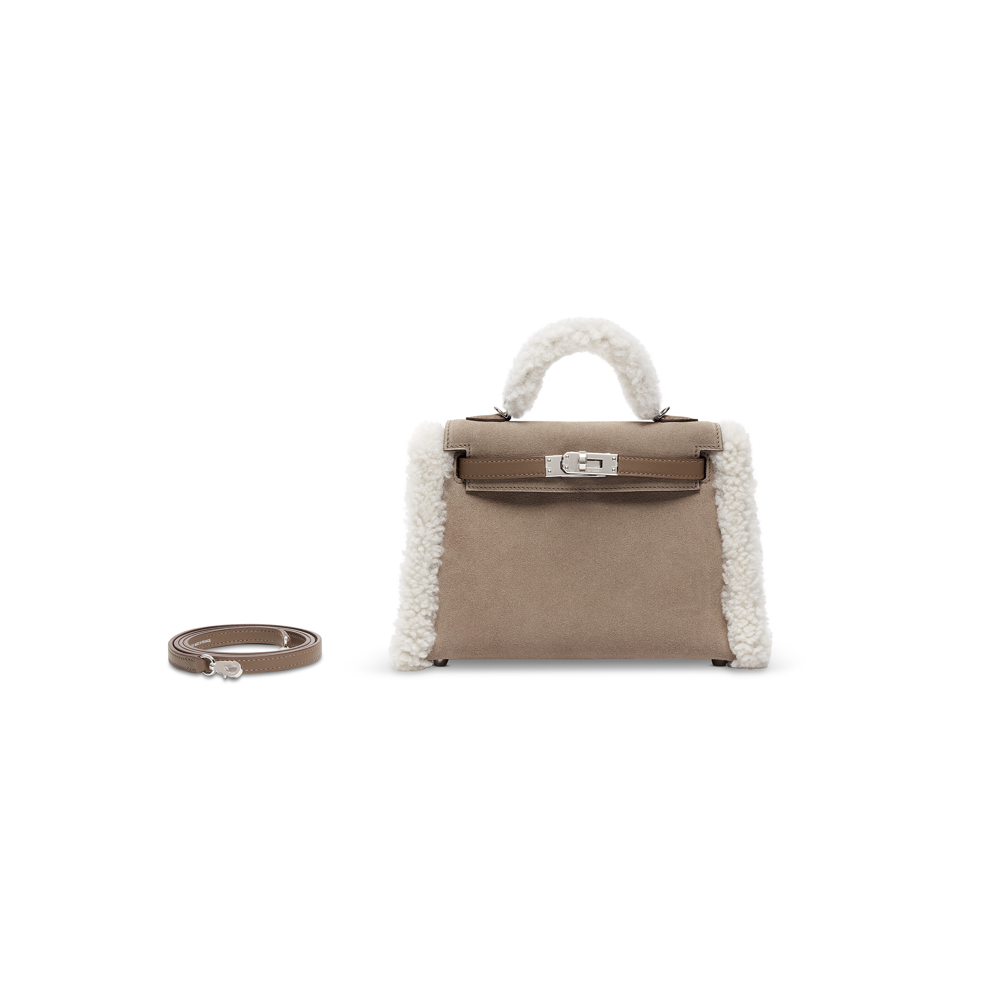 A RARE, GRIS CAILLOU GRIZZLY LEATHER, ÉTOUPE SWIFT LEATHER & ÉCRU ...