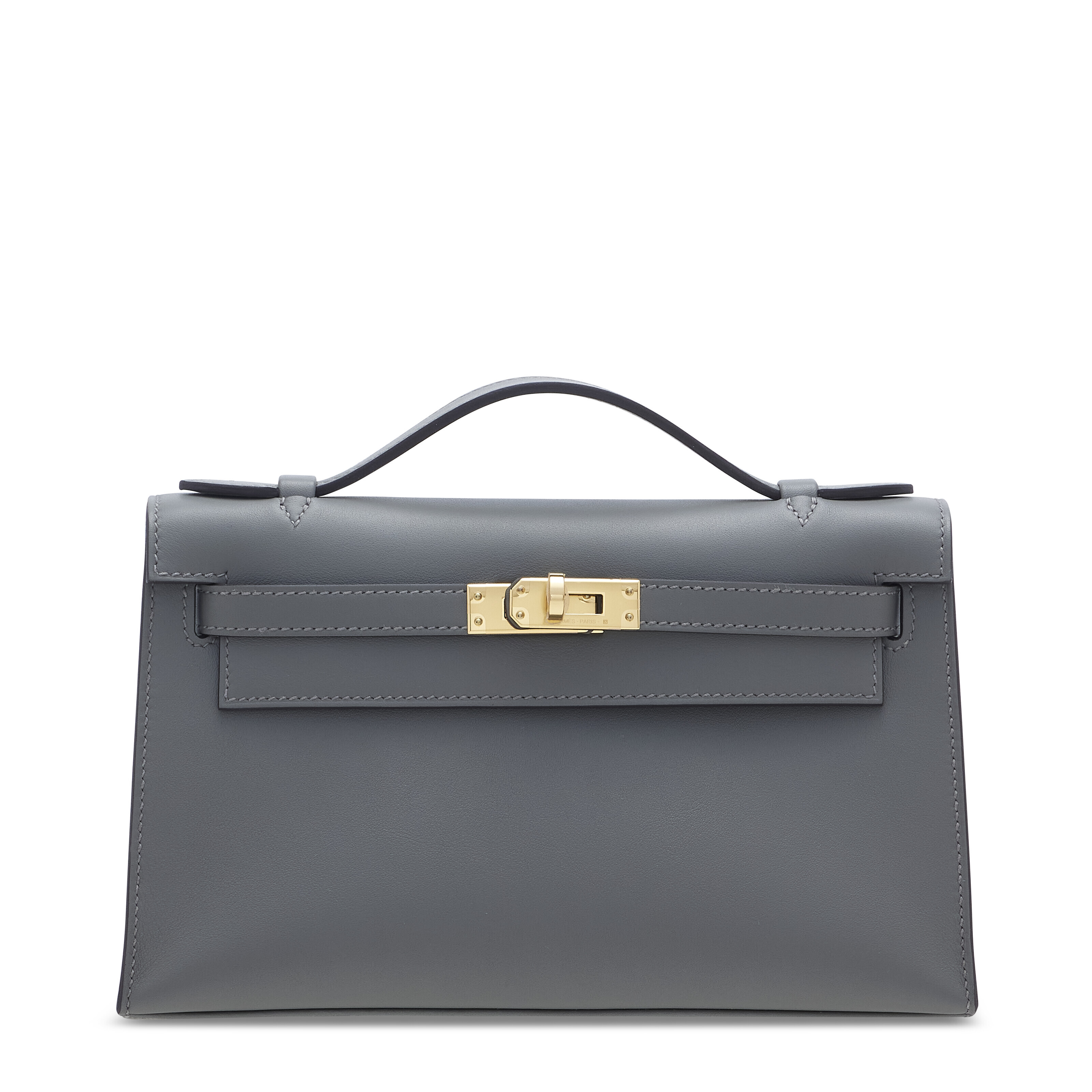 A MATTE GRIS CIMENT ALLIGATOR MINI BOLIDE WITH GOLD HARDWARE, HERMÈS ...