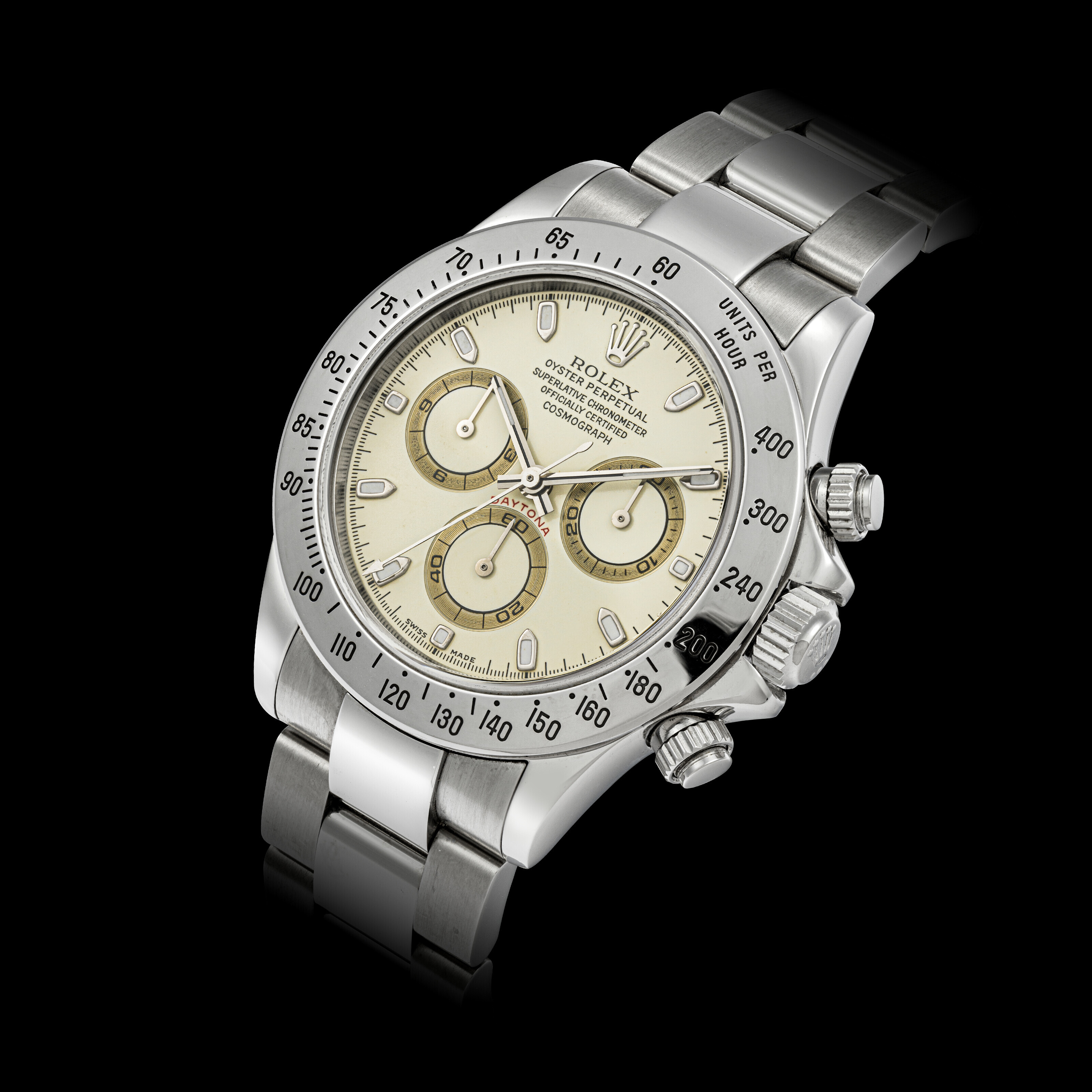 ROLEX, DAYTONA WITH "CREAM" DIAL, REF. 116520, CASE NO. K327370 ...