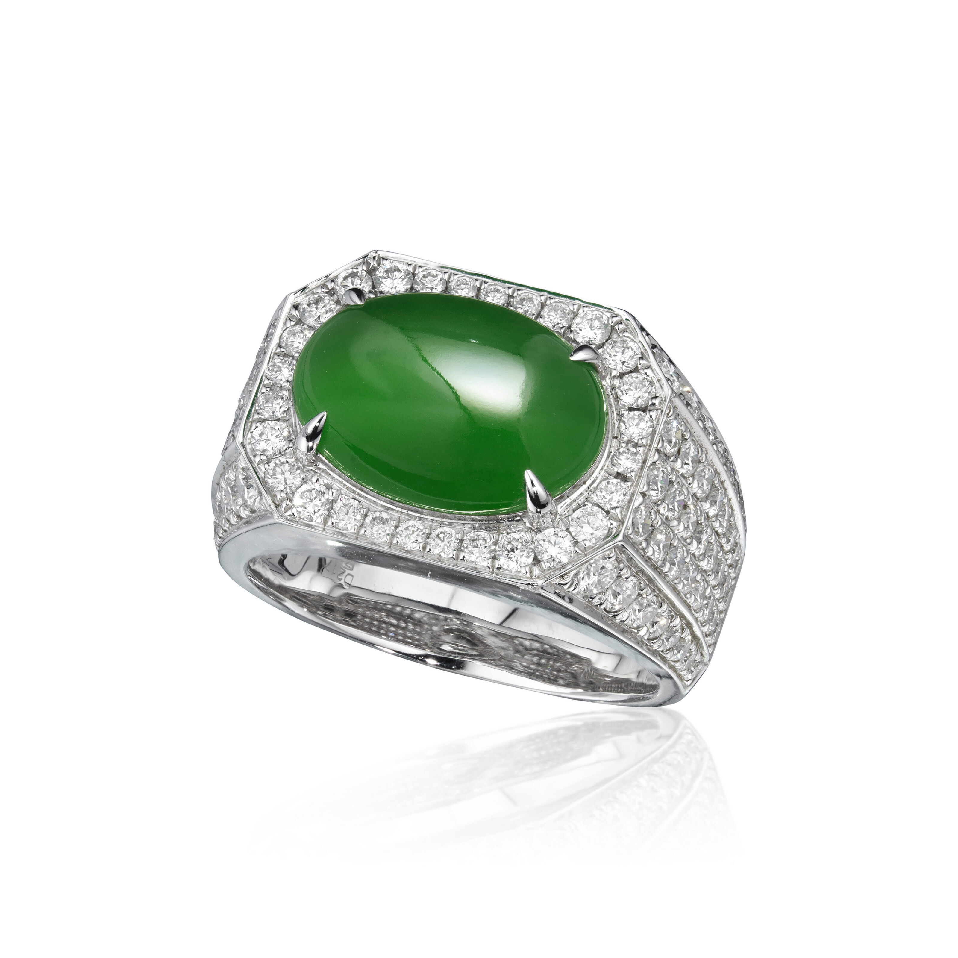 JADEITE AND DIAMOND RING, | Christie’s