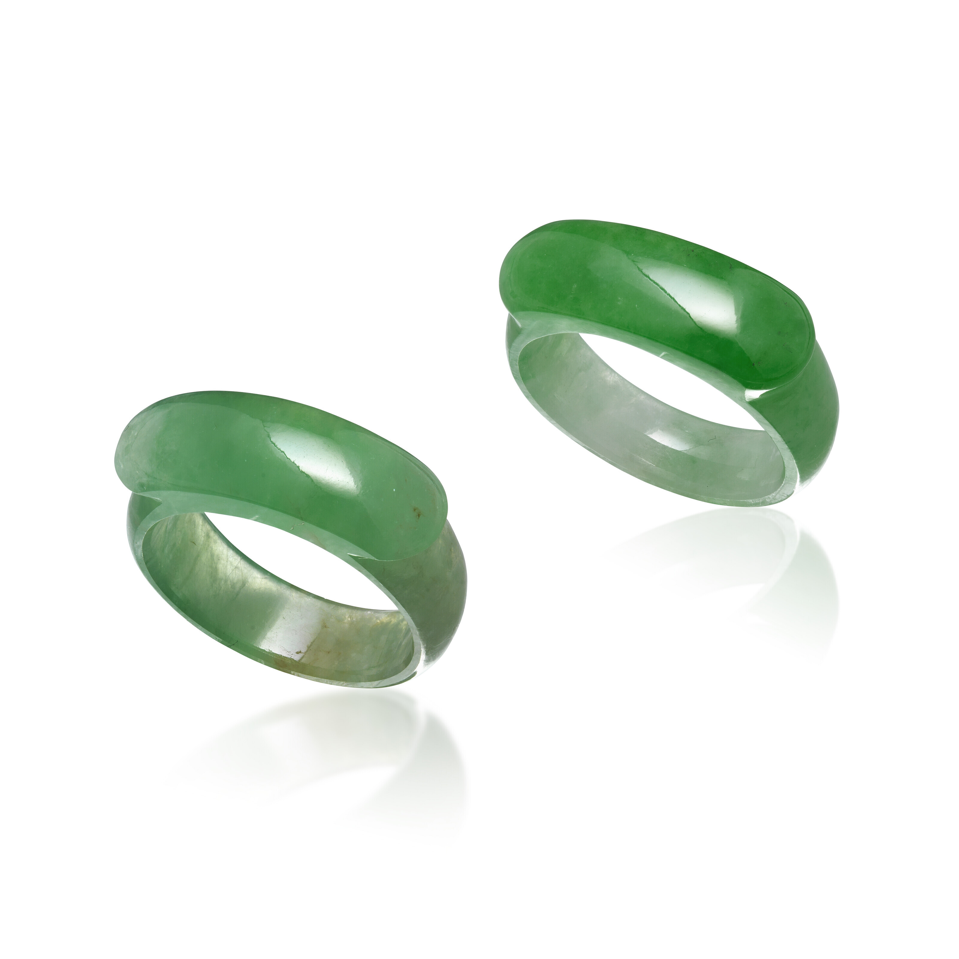 PAIR OF JADEITE SADDLE RINGS, | Christie’s