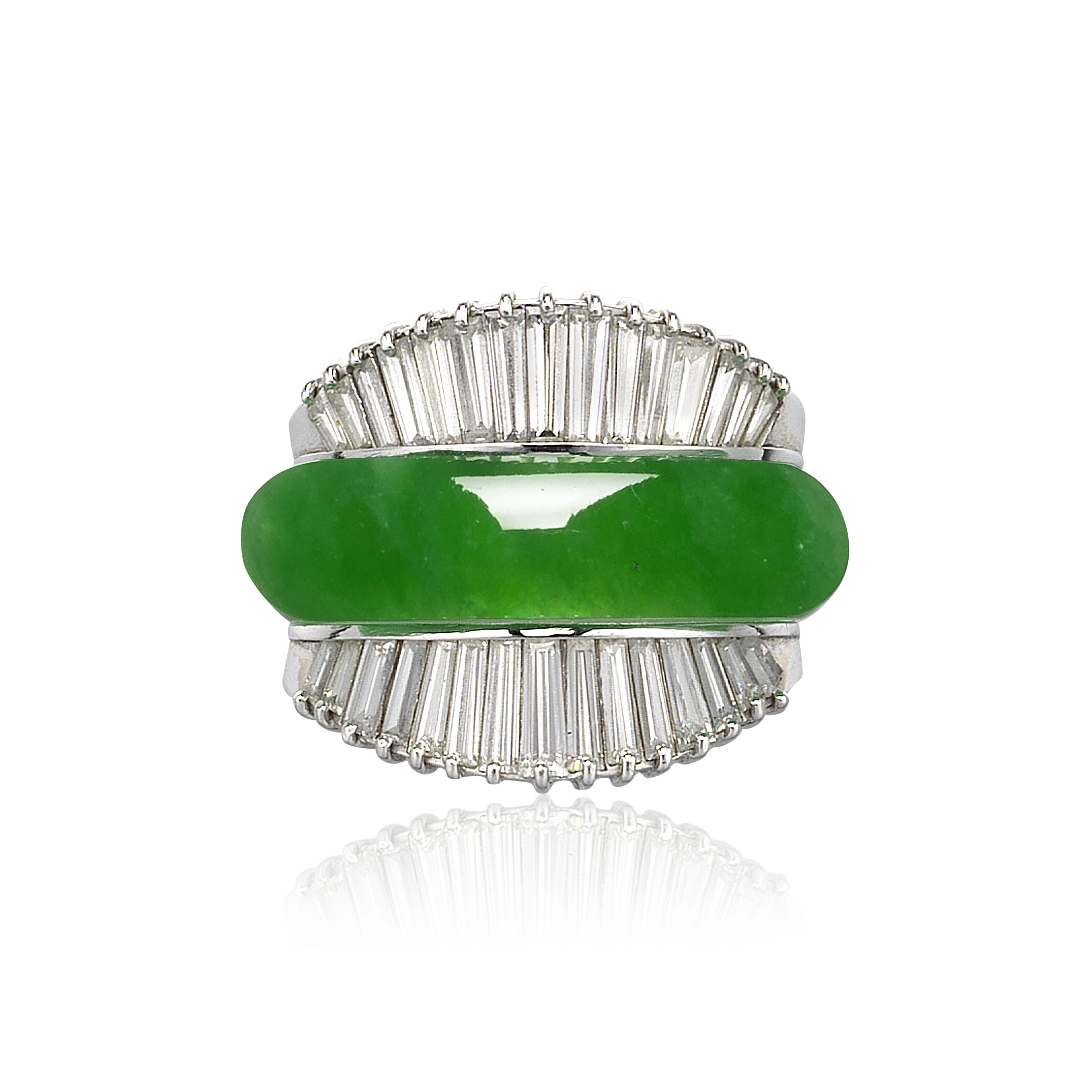 JADEITE SADDLE RING AND DIAMOND JACKET, | Christie’s